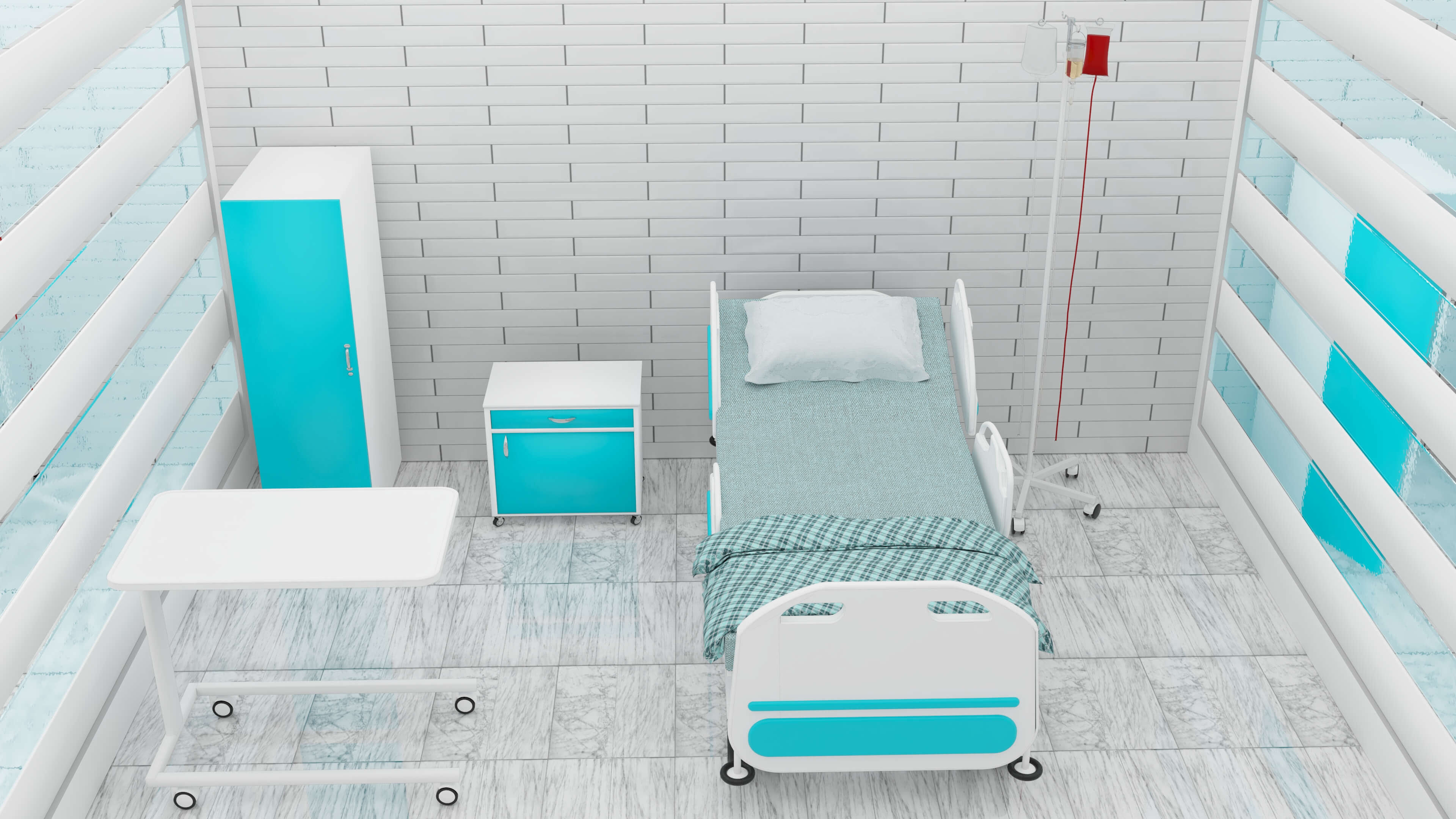 Hospital Ward 7 - 4K 3D Model by Pictorer