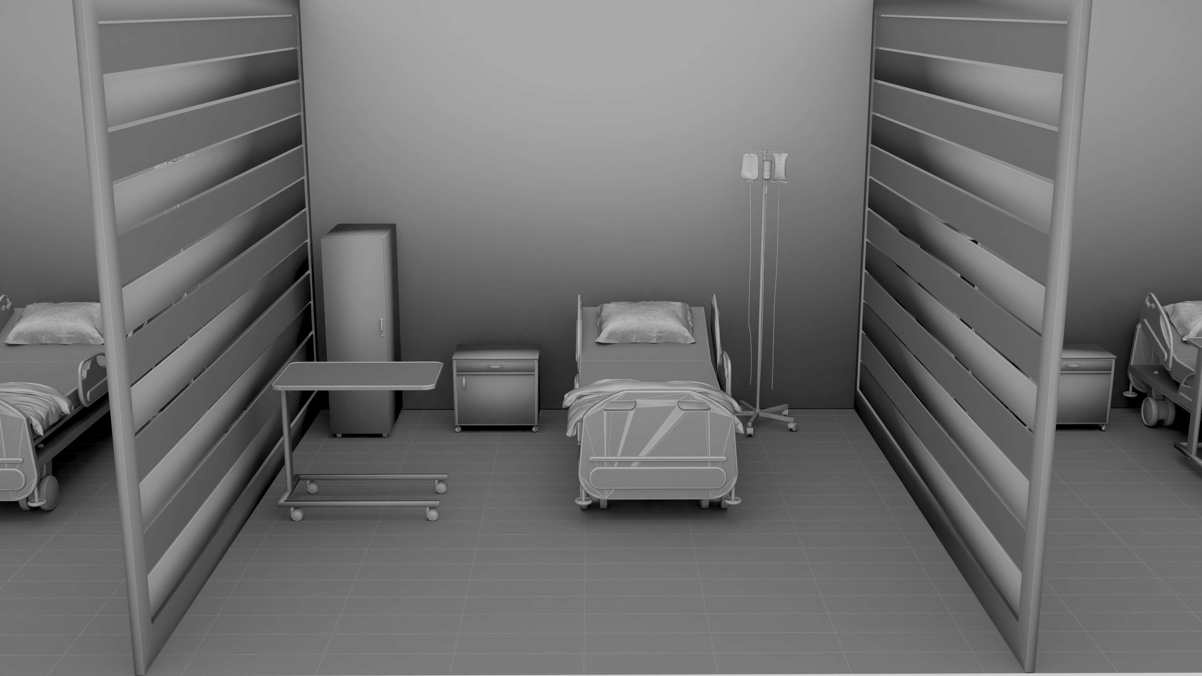 Hospital Ward 7 - 4K 3D Model by Pictorer