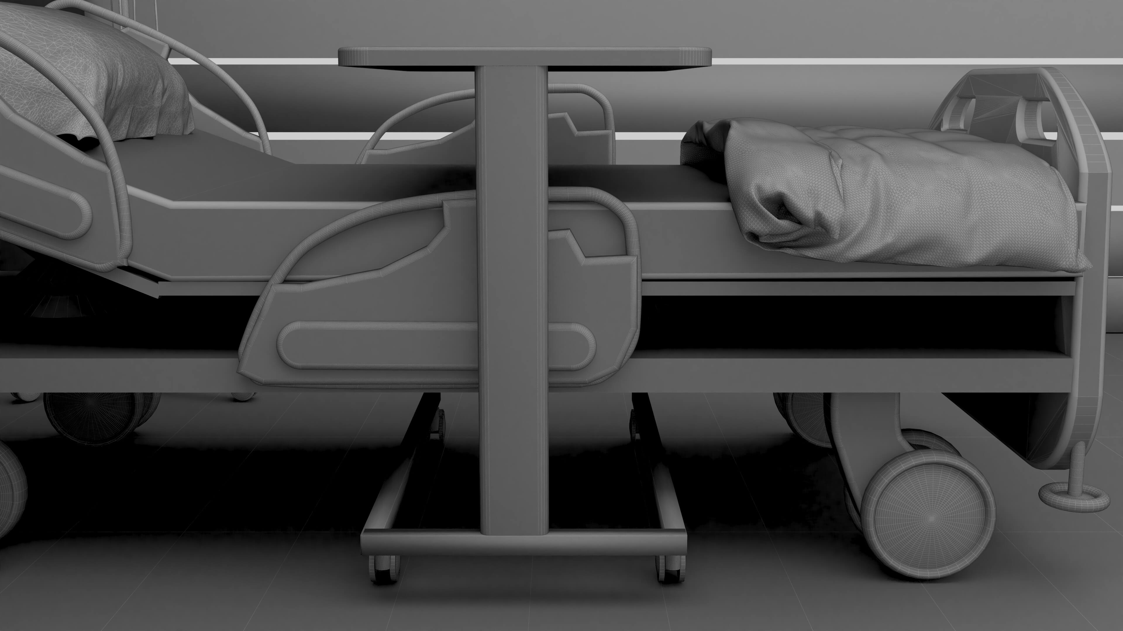 Hospital Ward 7 - 4K 3D Model by Pictorer