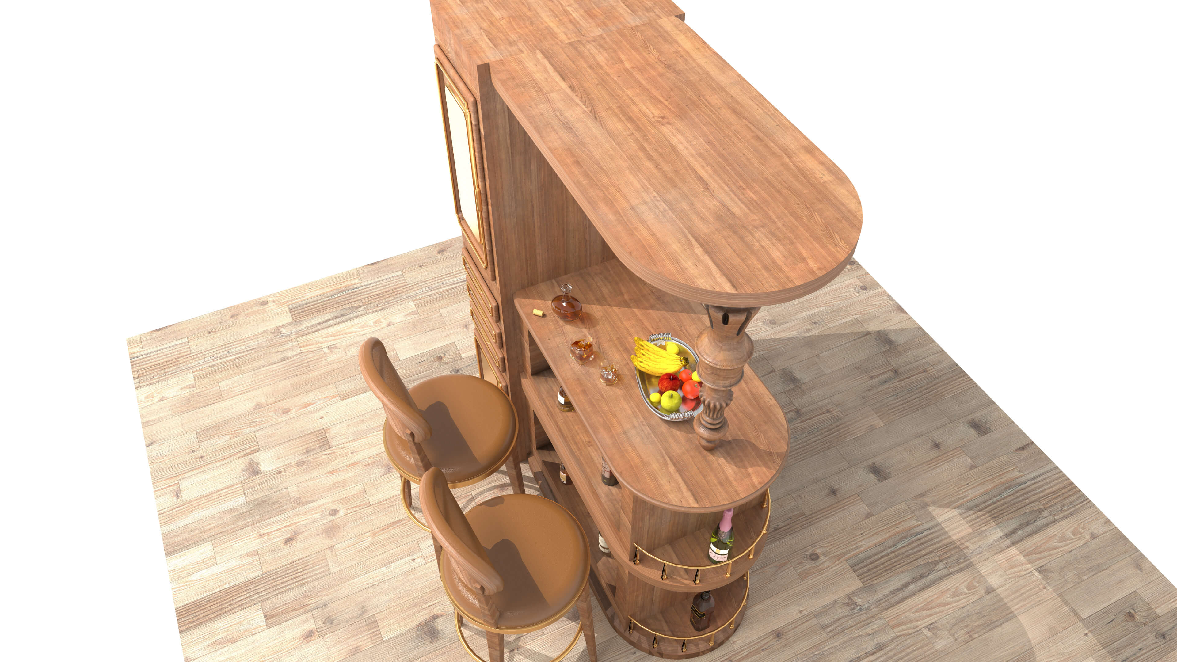 Housebar and Drinks - 3D Model by Pictorer
