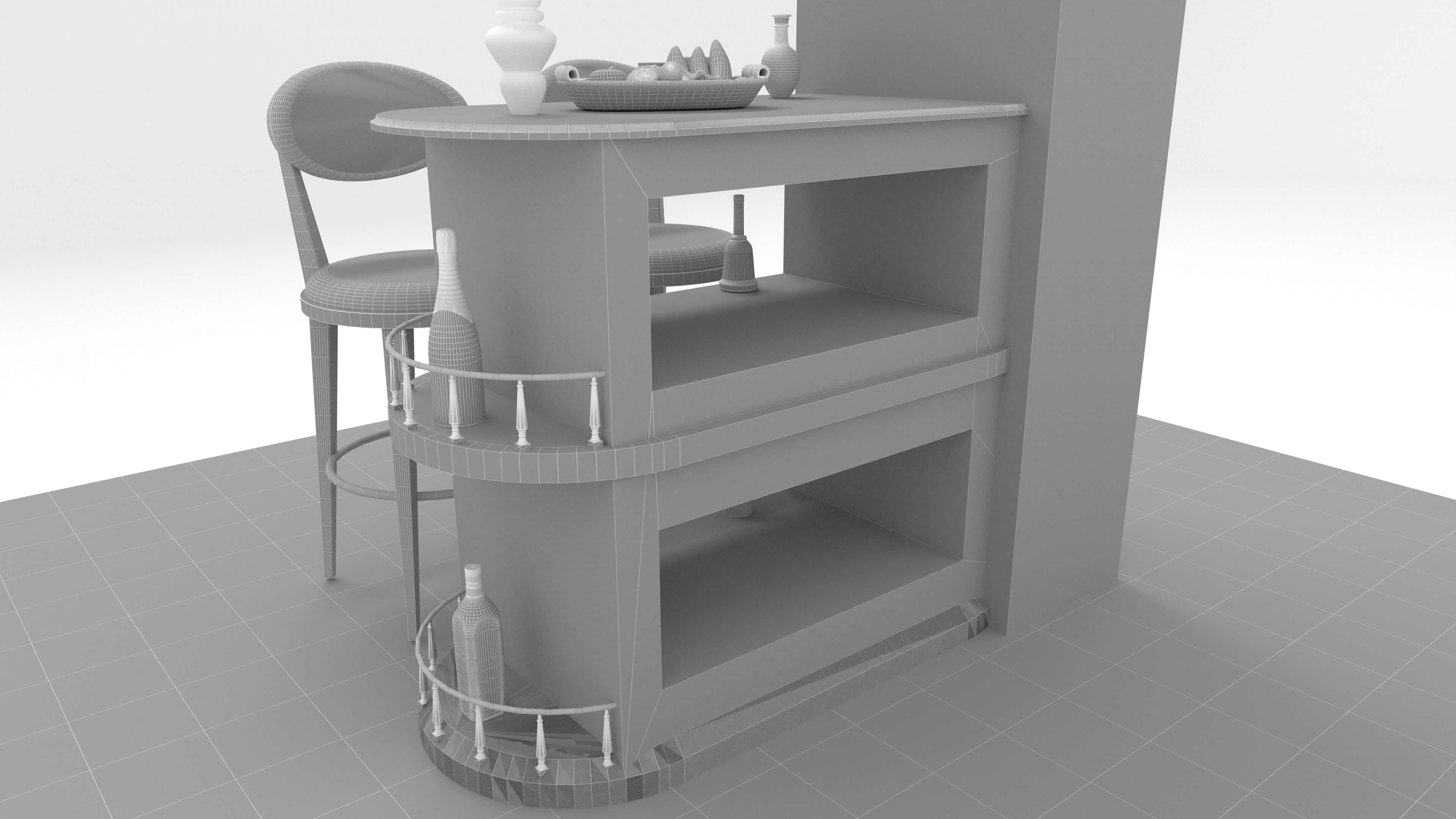 House Bar 8K - 3D Model by Pictorer