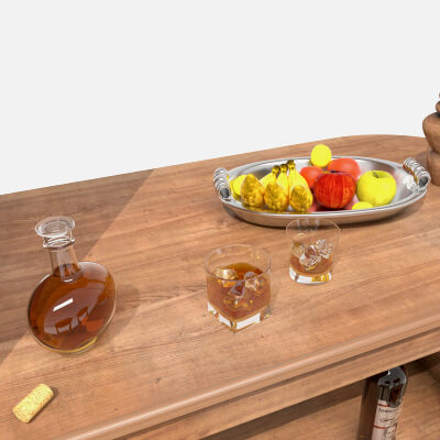 Housebar and Drinks - 3D Model by Pictorer