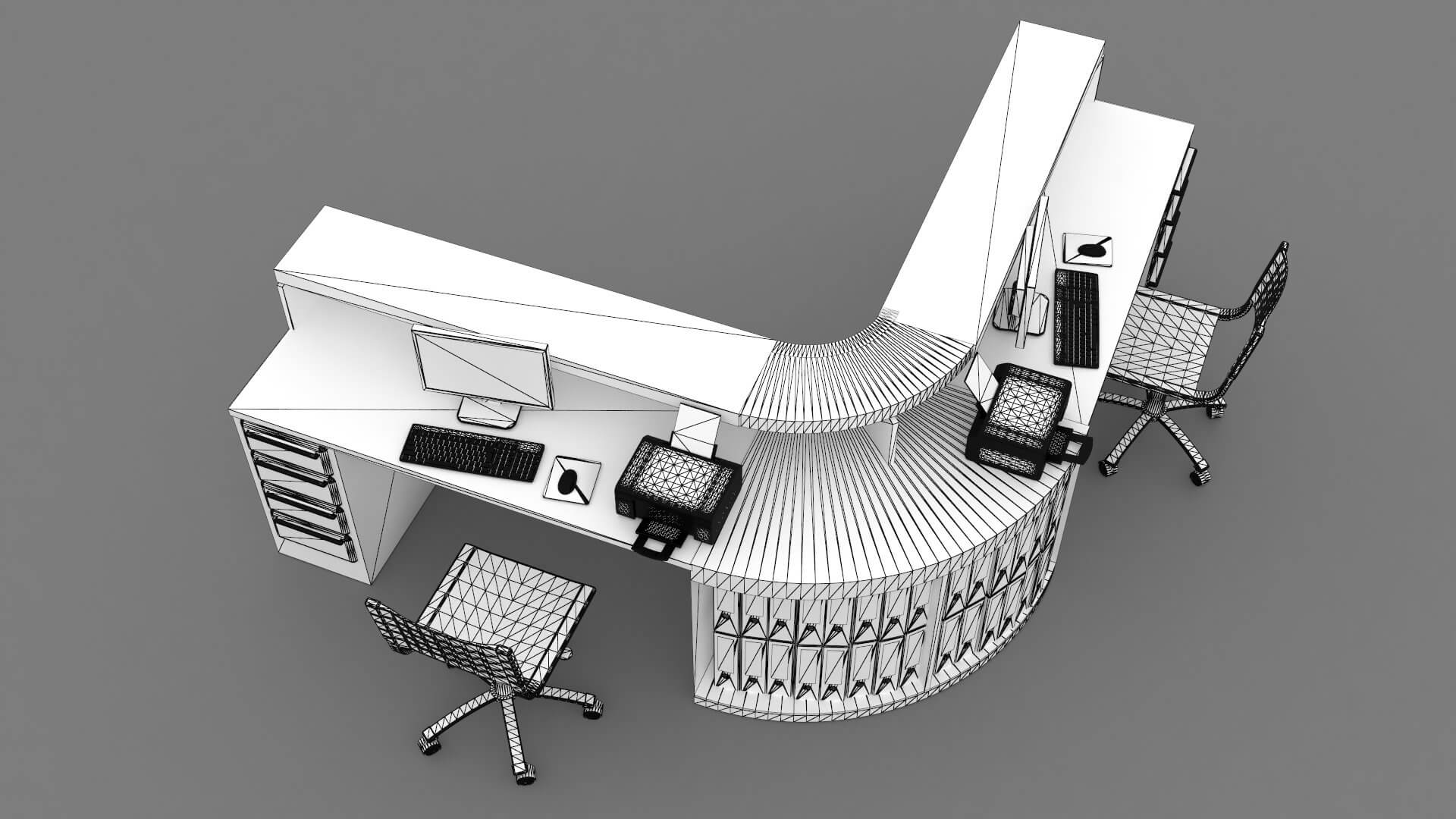 Information Desk - 3D Model by Pictorer