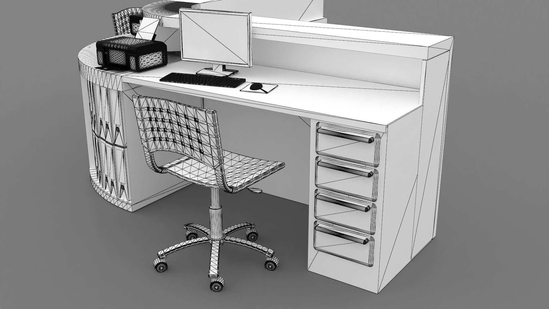 Information Desk - 3D Model by Pictorer