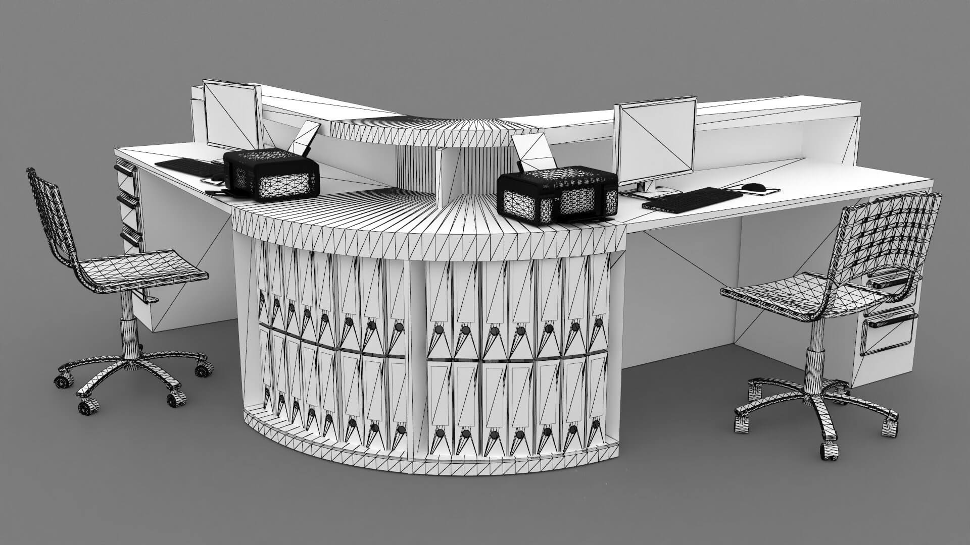 Information Desk - 3D Model by Pictorer