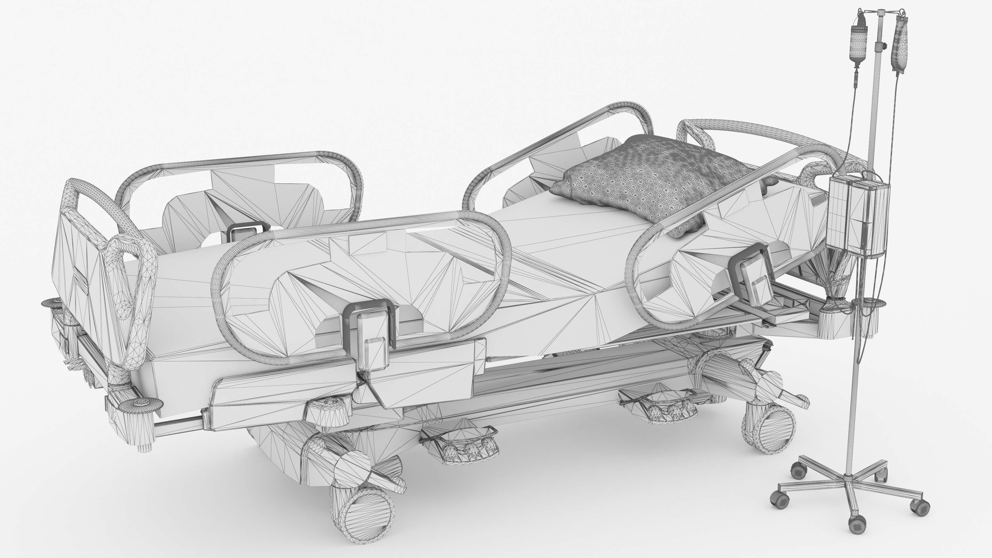 Intensive Care Bed 6 - 4K 3D Model by Pictorer
