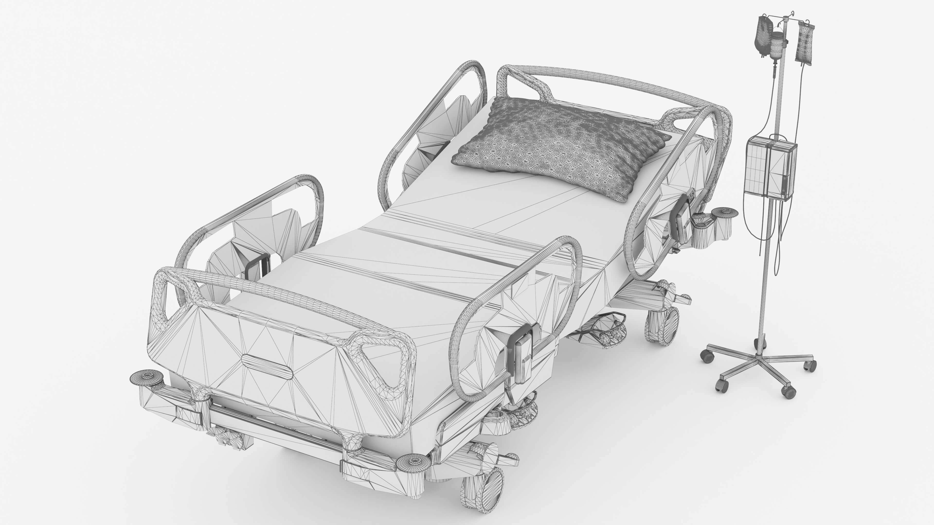 Intensive Care Bed 6 - 4K 3D Model by Pictorer