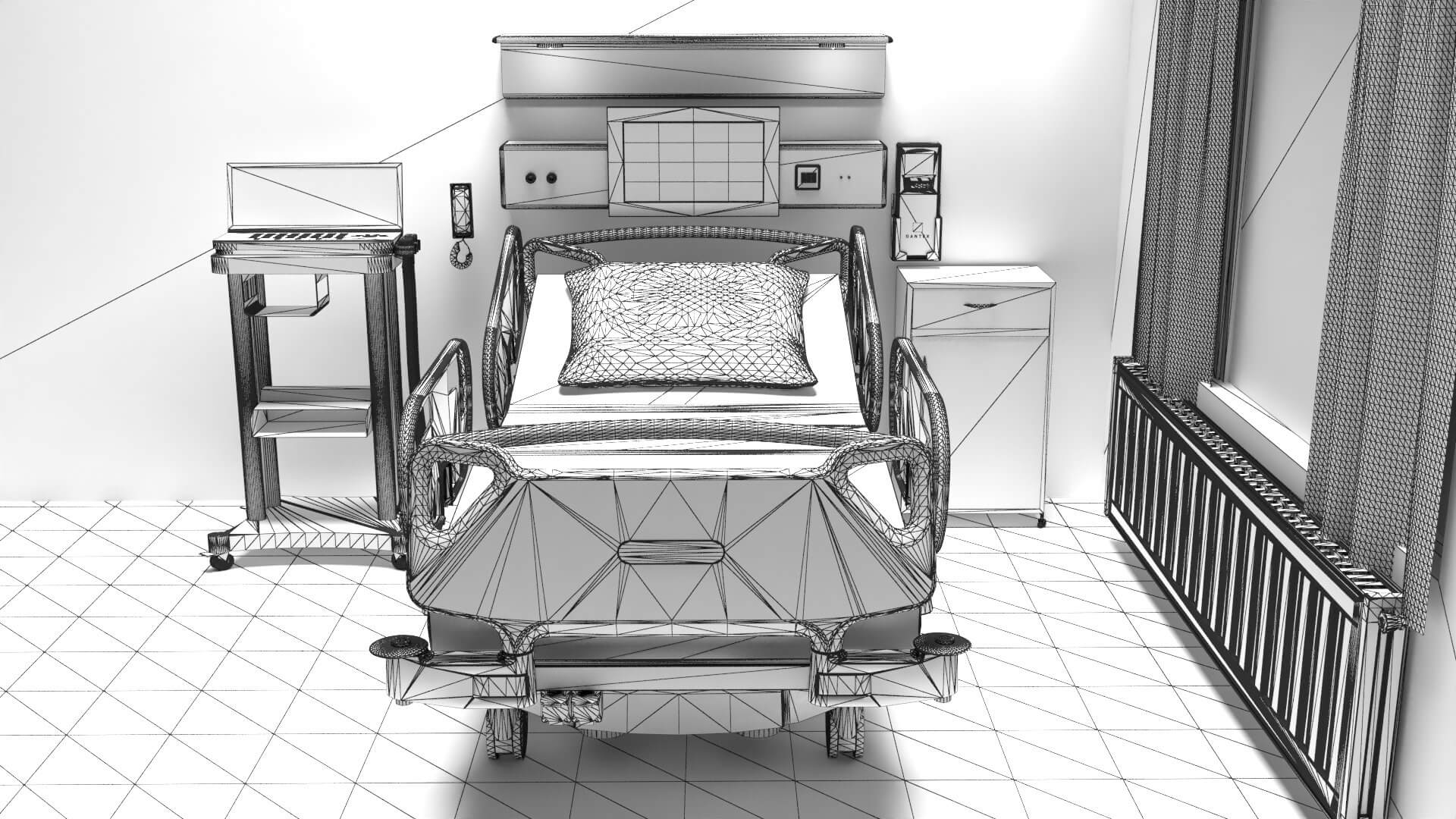 Intensive Care Unit 2 - 3D Model by Pictorer