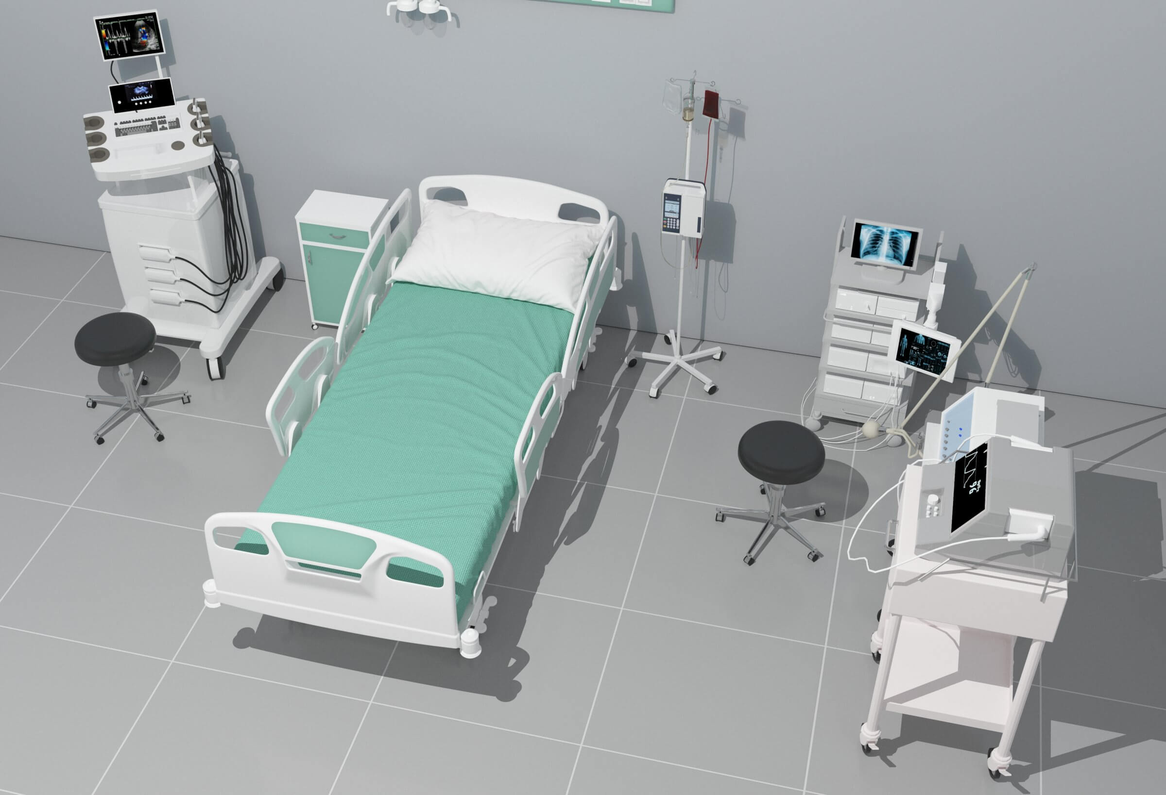 Intensive Care Unit 4 - 4K 3D Model by Pictorer
