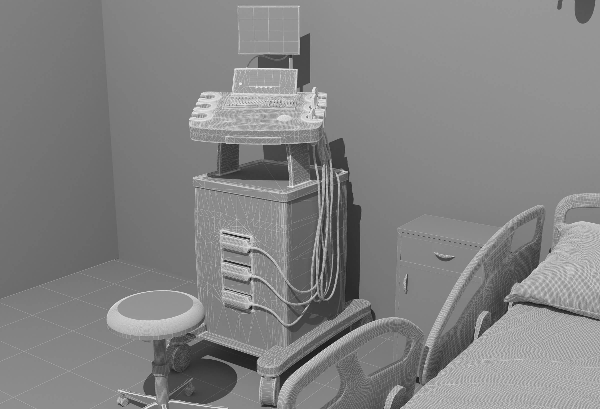 Intensive Care Unit 4 - 4K 3D Model by Pictorer