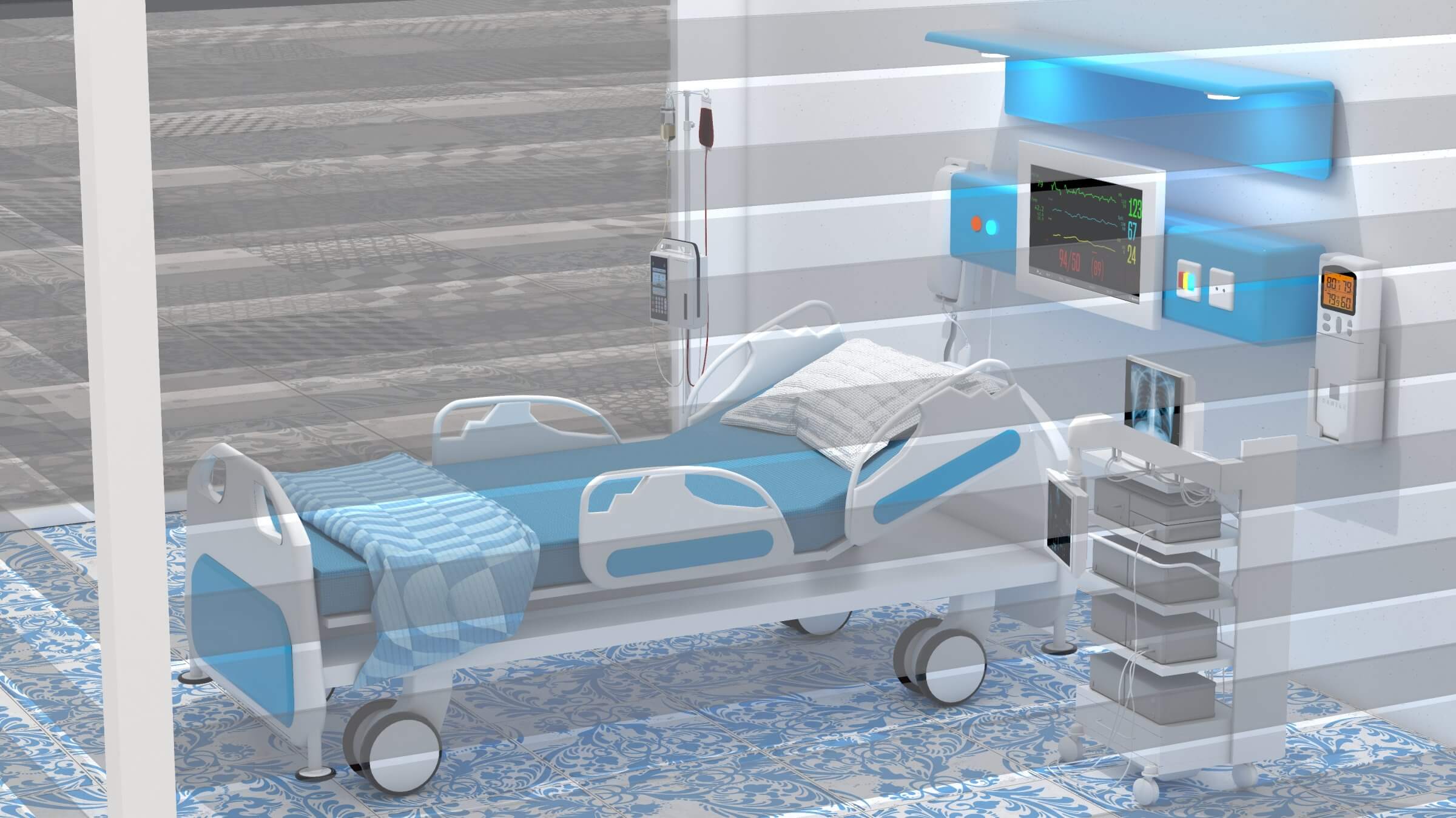 Intensive Care Unit 5 - 4K 3D Model by Pictorer