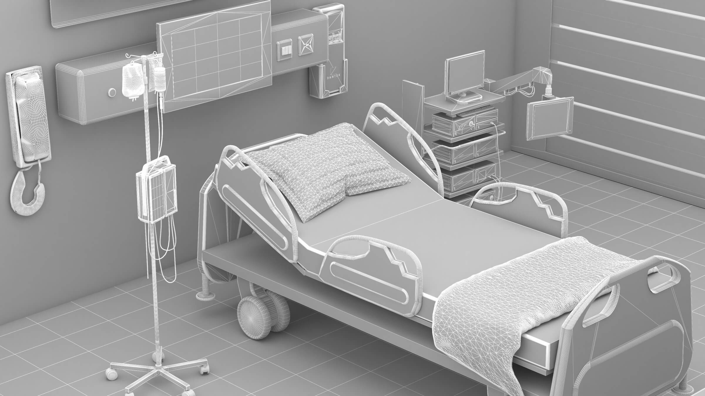 Intensive Care Unit 5 - 4K 3D Model by Pictorer
