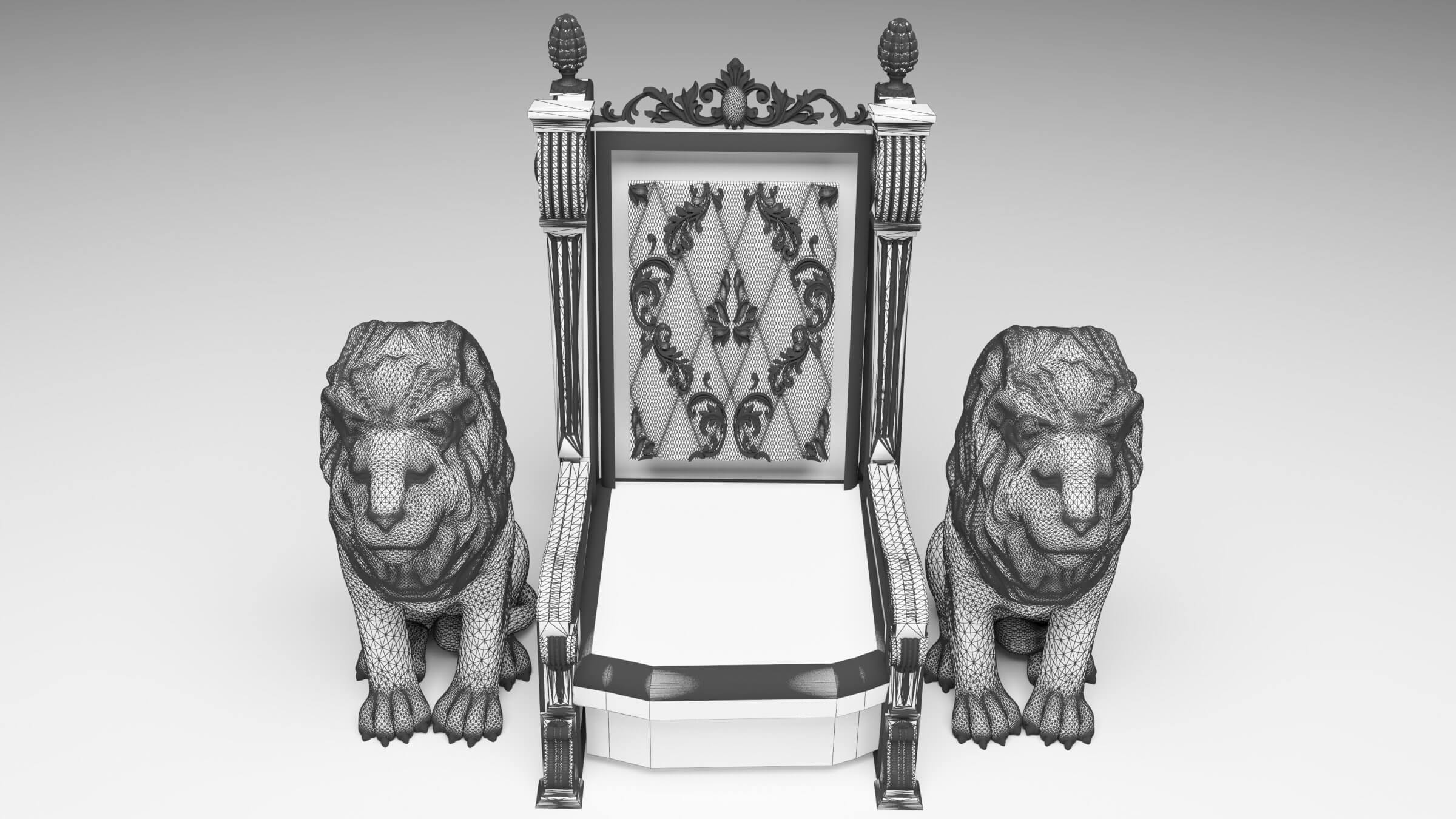 King Throne 3 - 4K 3D Model by Pictorer