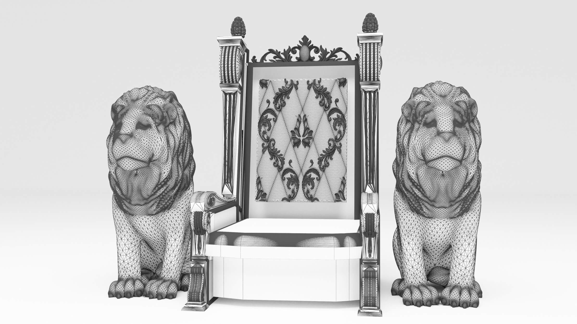 King Throne 3 - 4K 3D Model by Pictorer