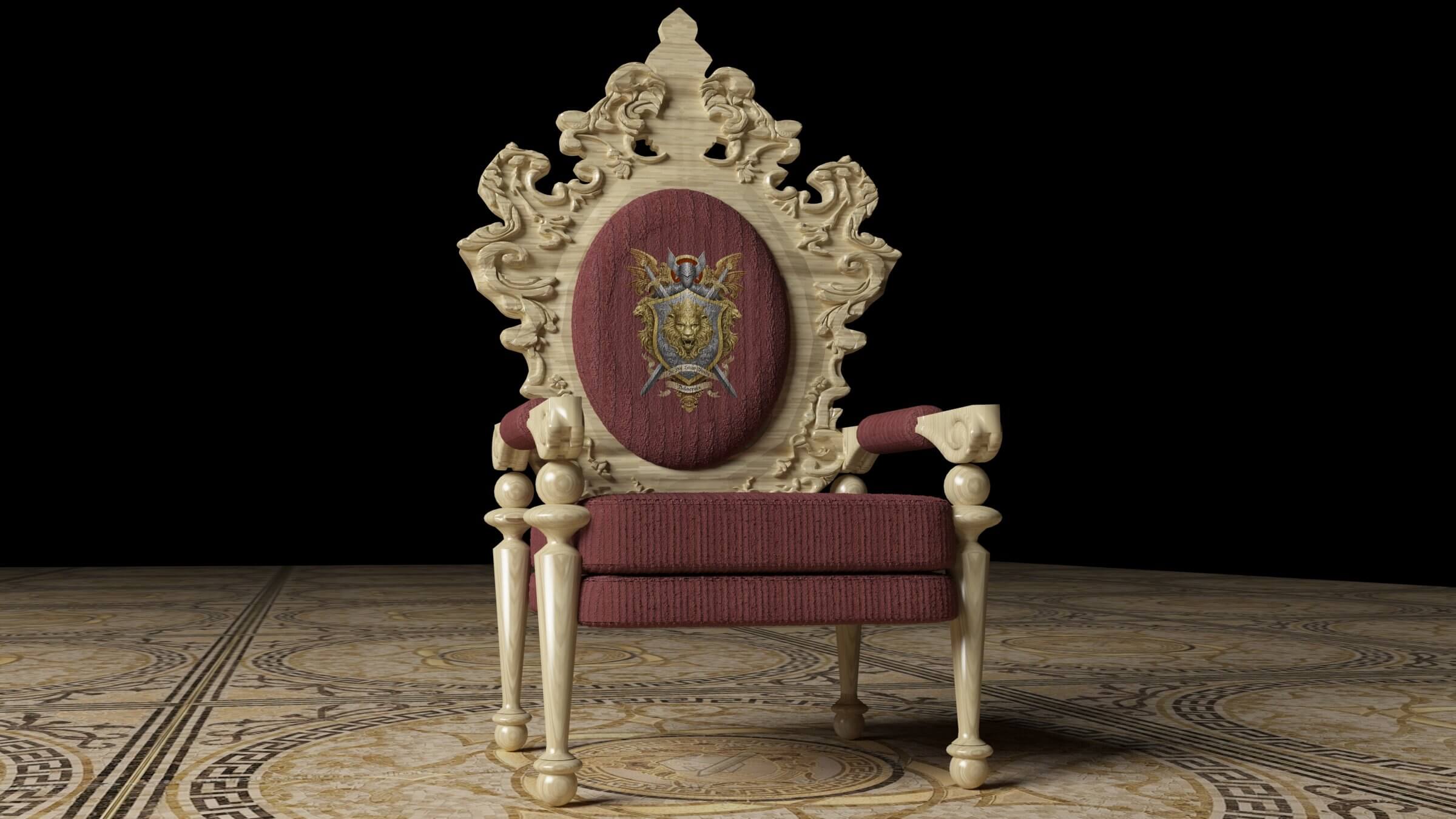 King Throne 5 - 4K 3D Model by Pictorer