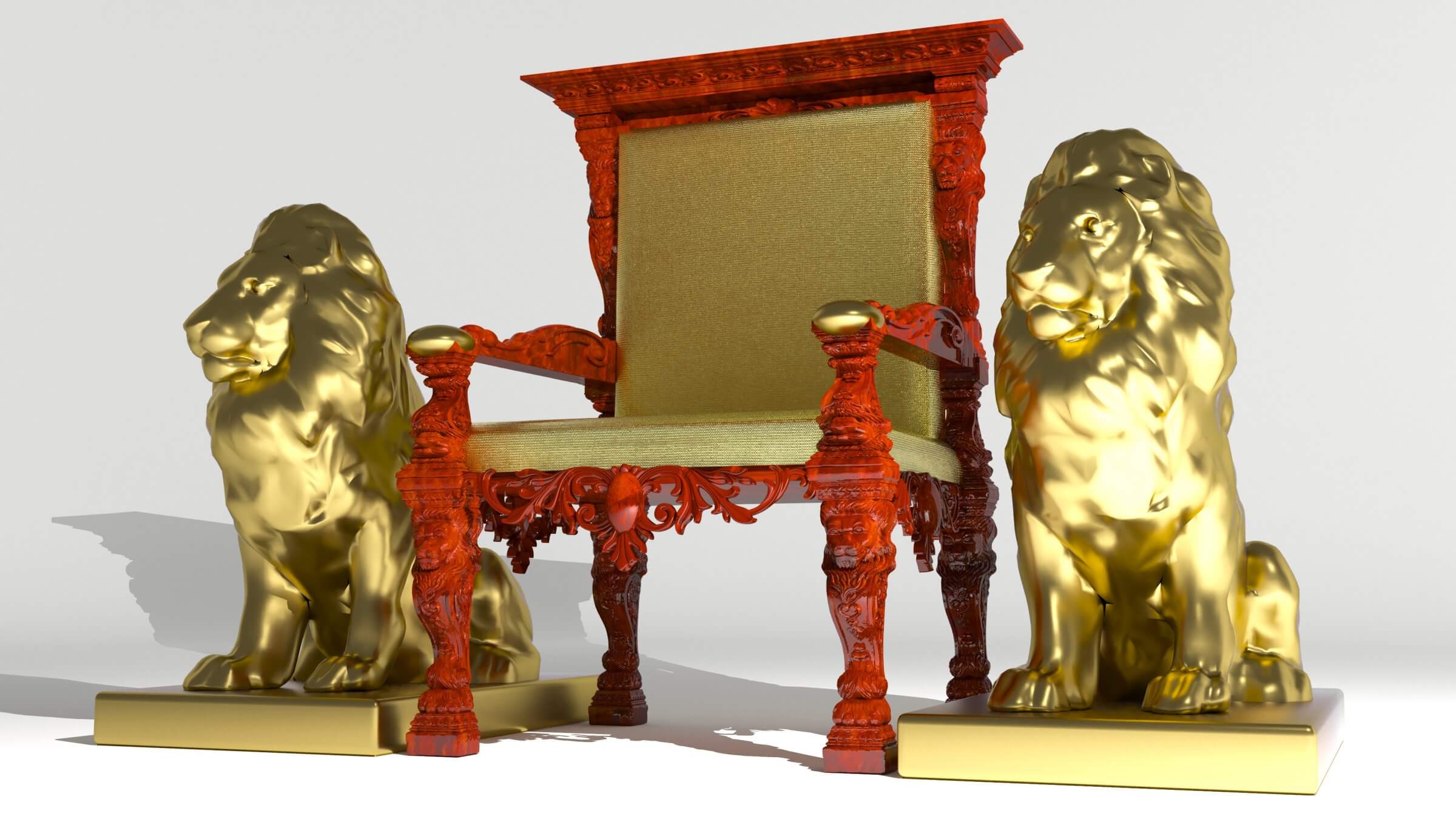 King Throne 7 - 4K 3D Model by Pictorer