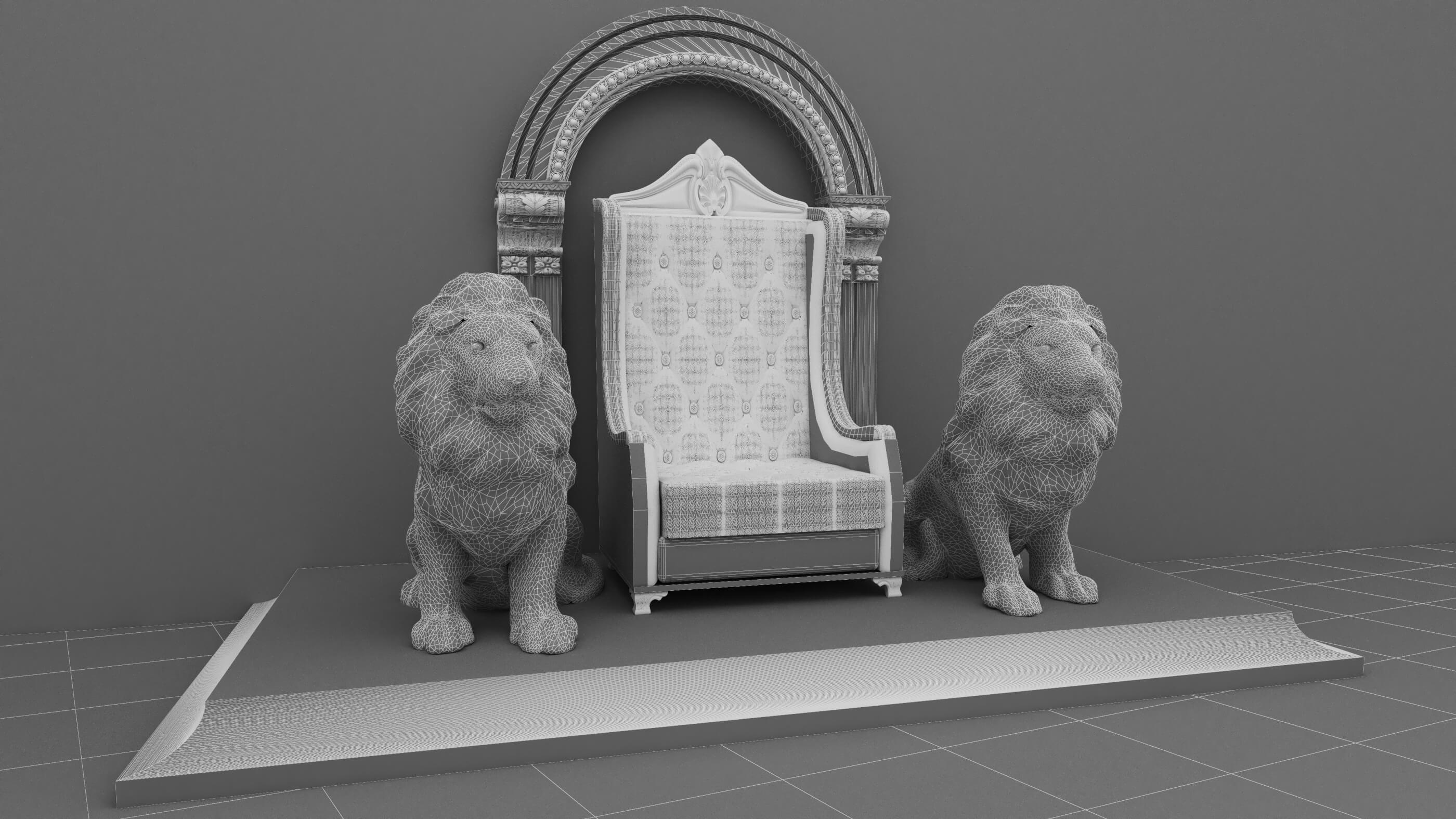 King Throne 9 - 3D Model by Pictorer