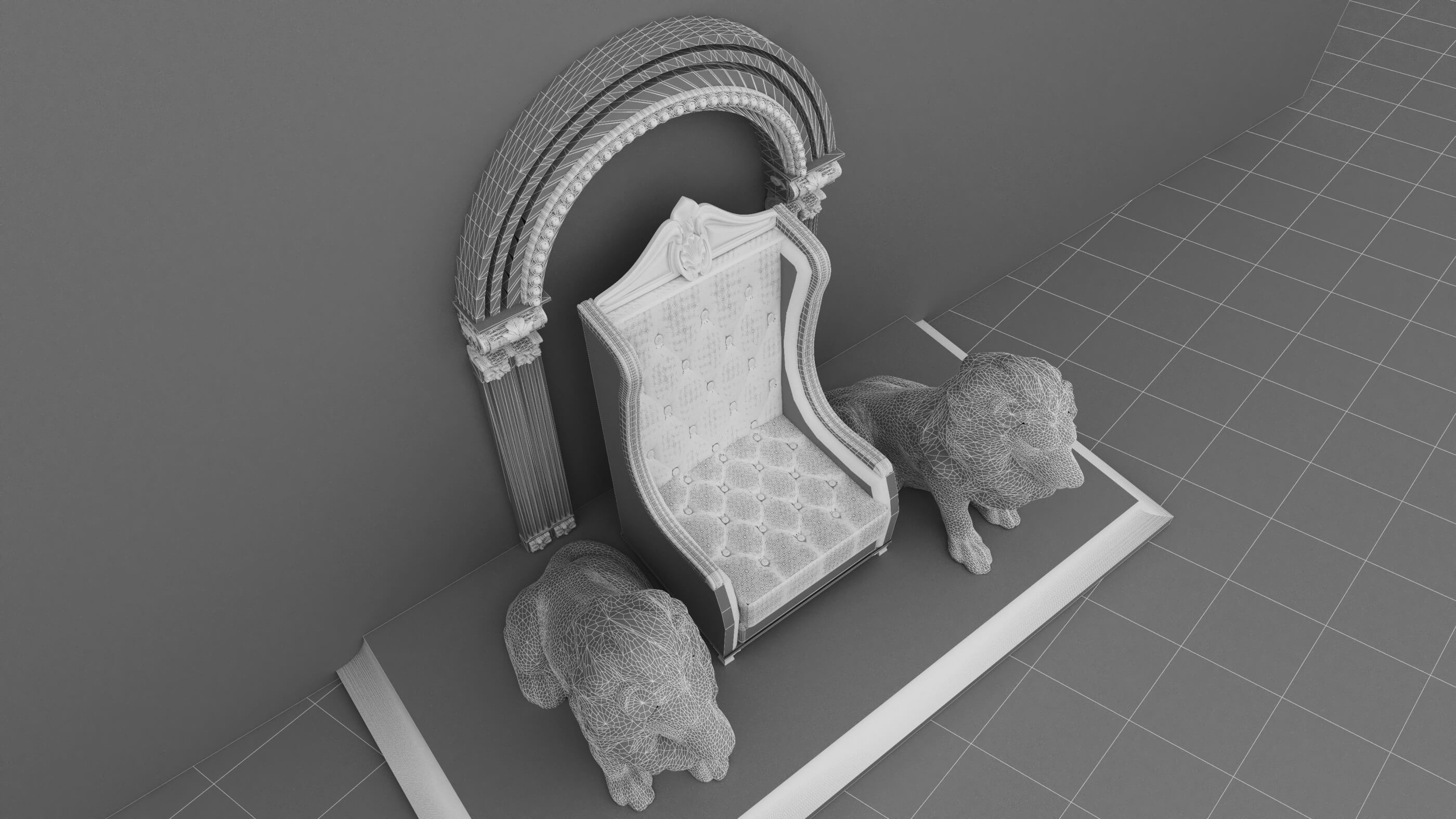King Throne 9 - 4K 3D Model by Pictorer