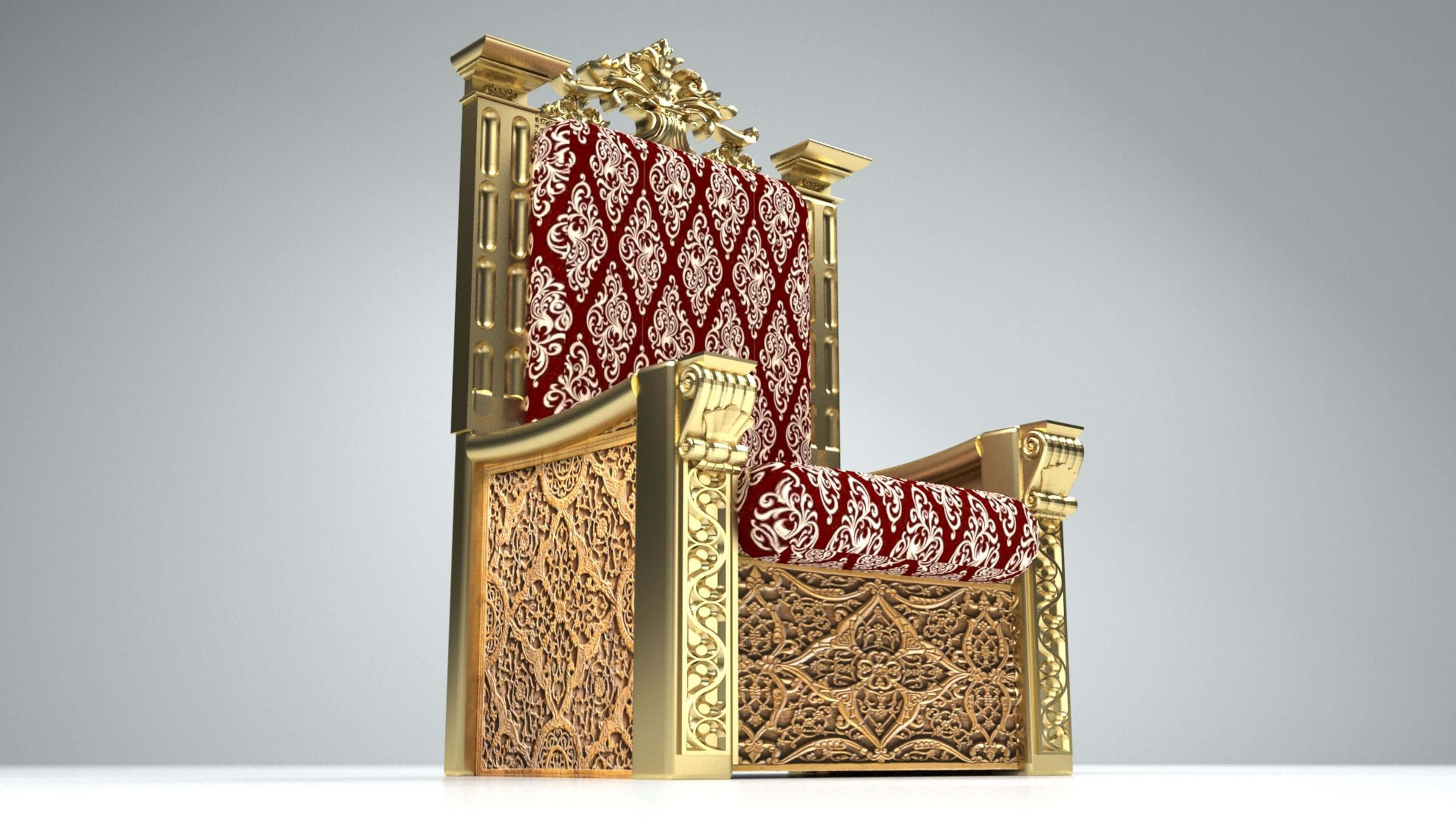 King Throne 4K - 3D Model by Pictorer