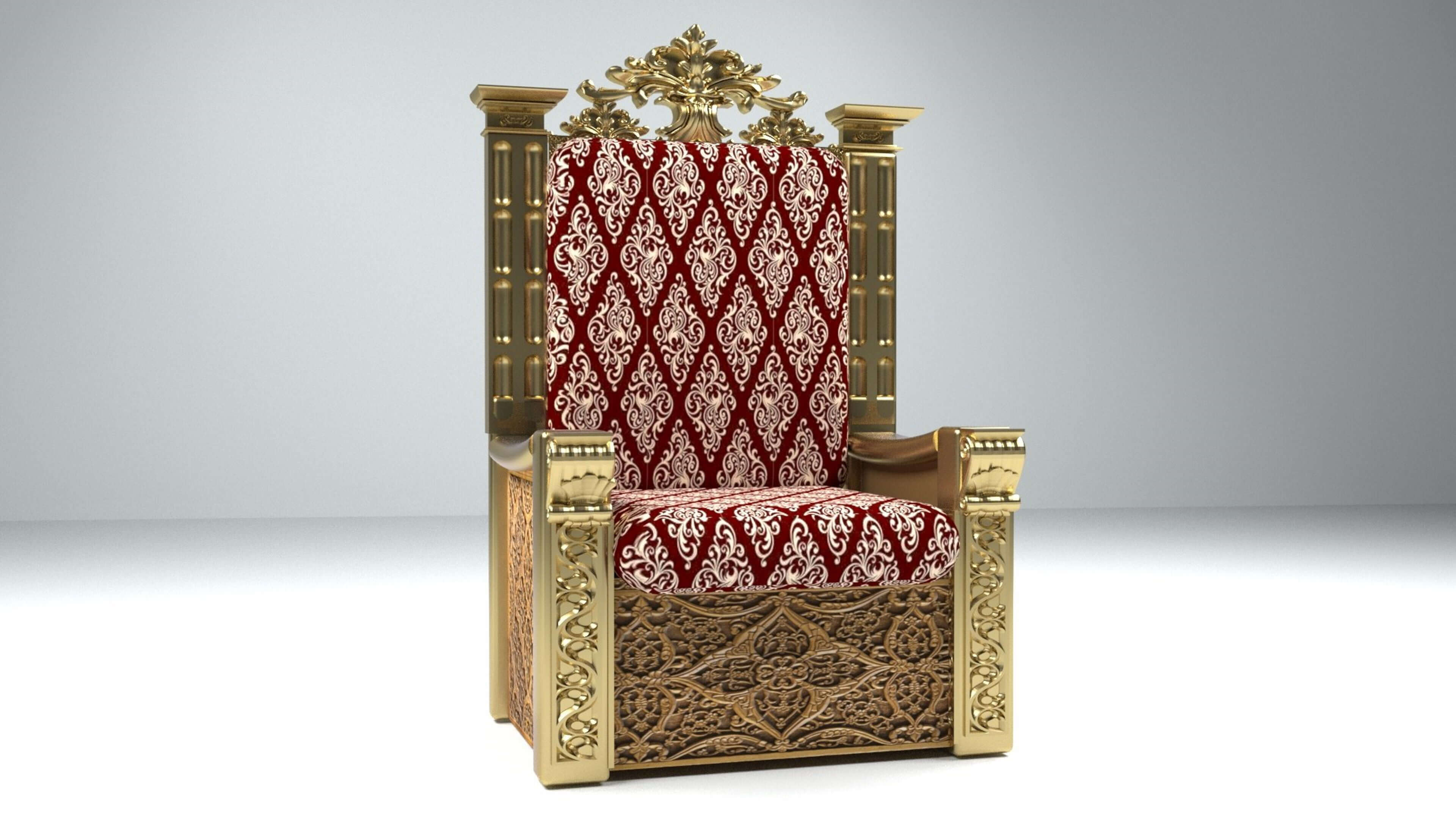 King Throne 4K - 3D Model by Pictorer