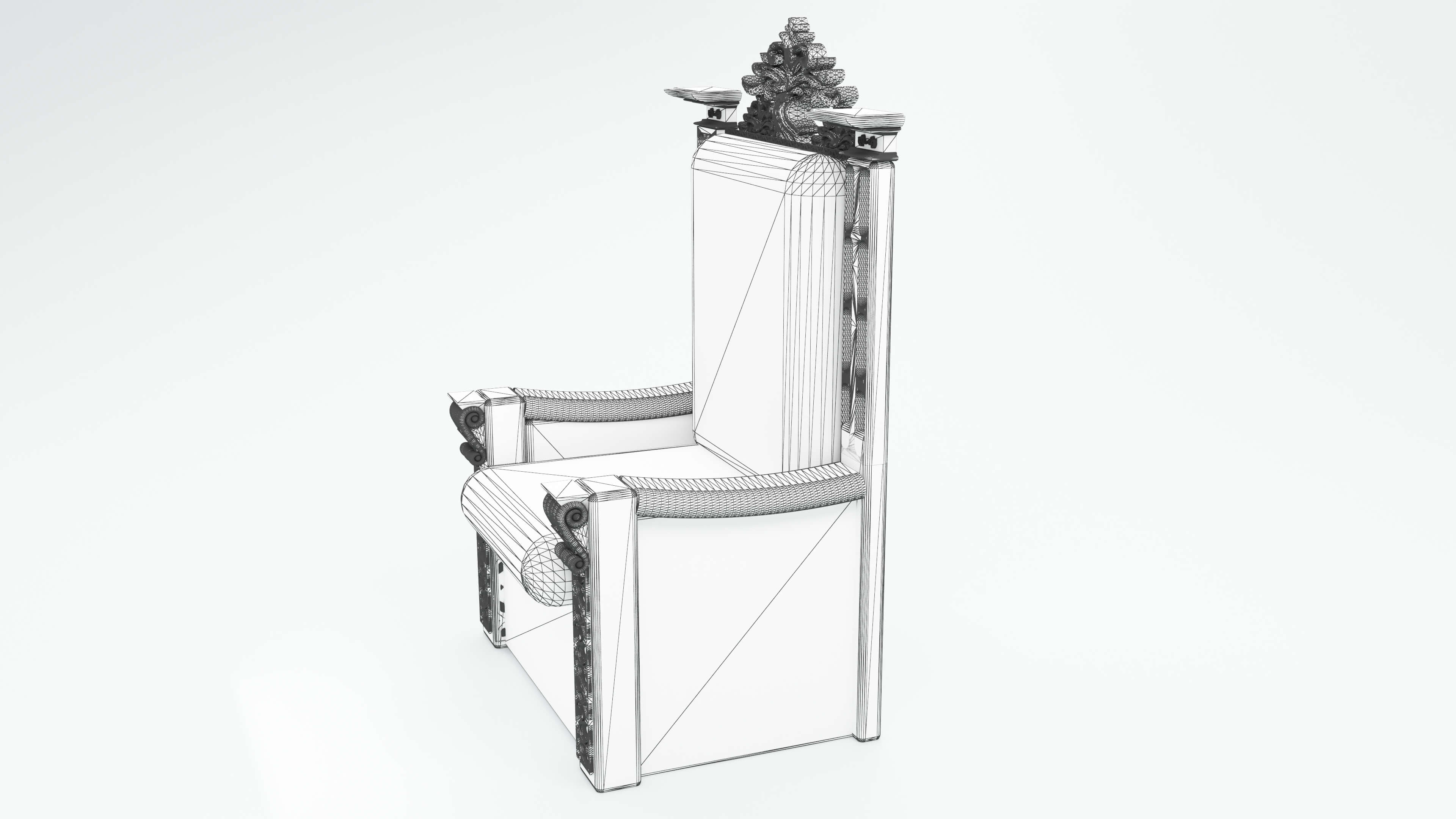 King Throne 1 - 3D Model by Pictorer