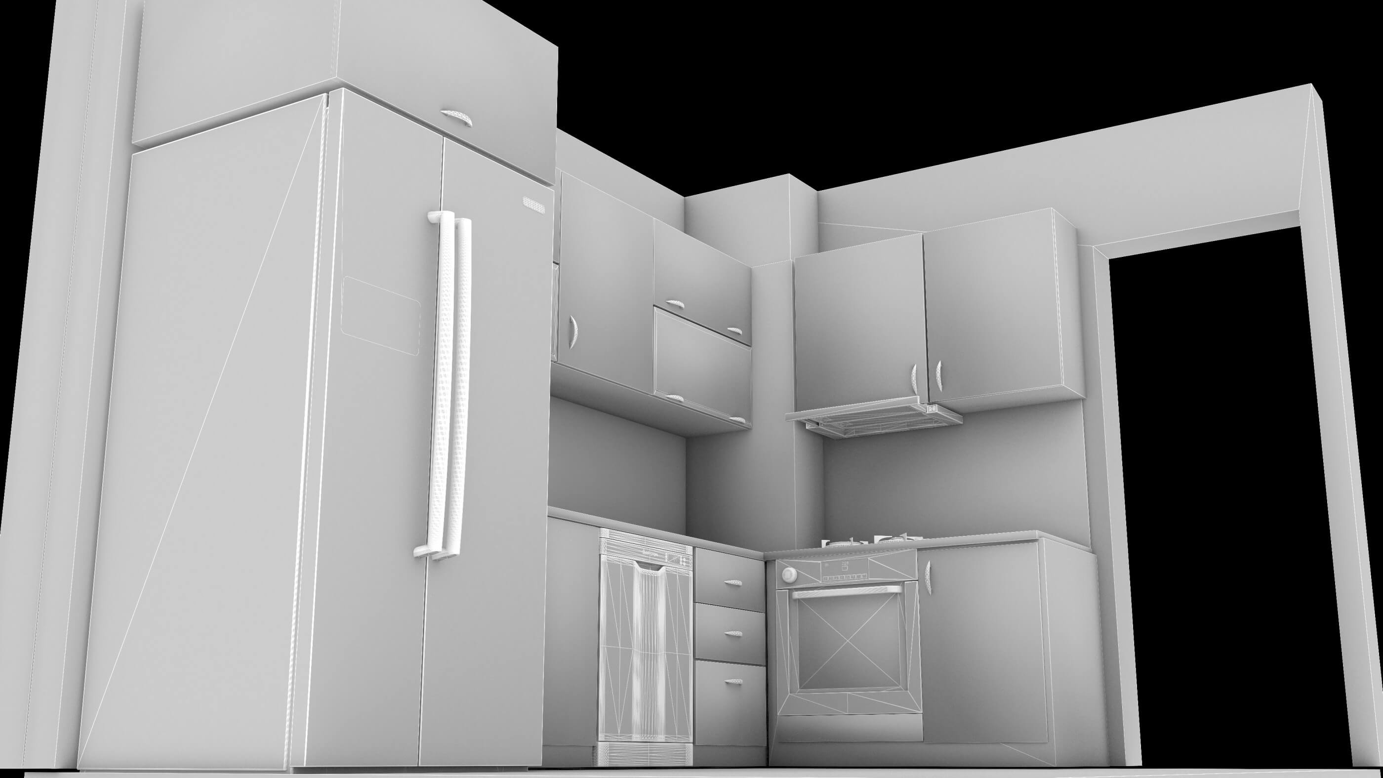 Modern Kitchen 4K - 3D Model by Pictorer