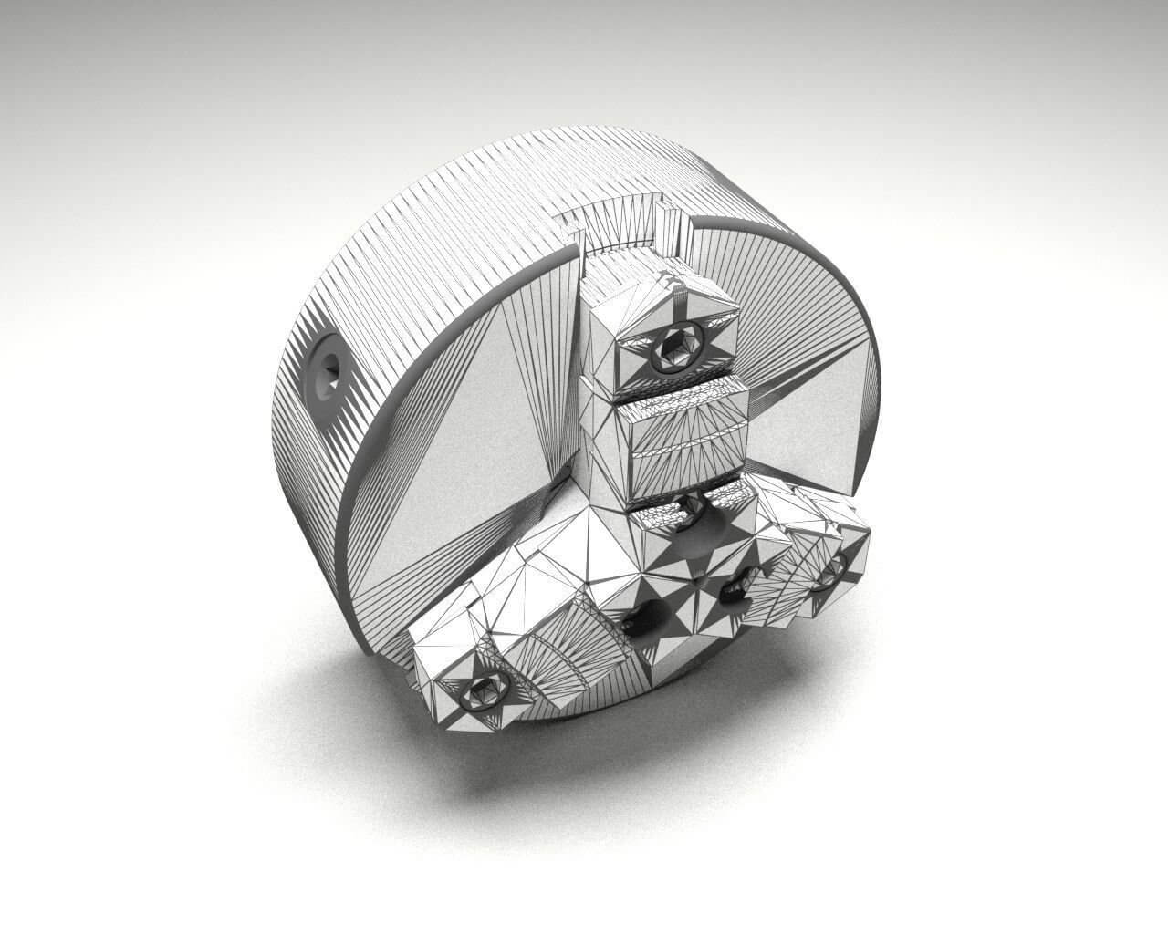 Lathe Chuck Tool - 3D Model by Pictorer