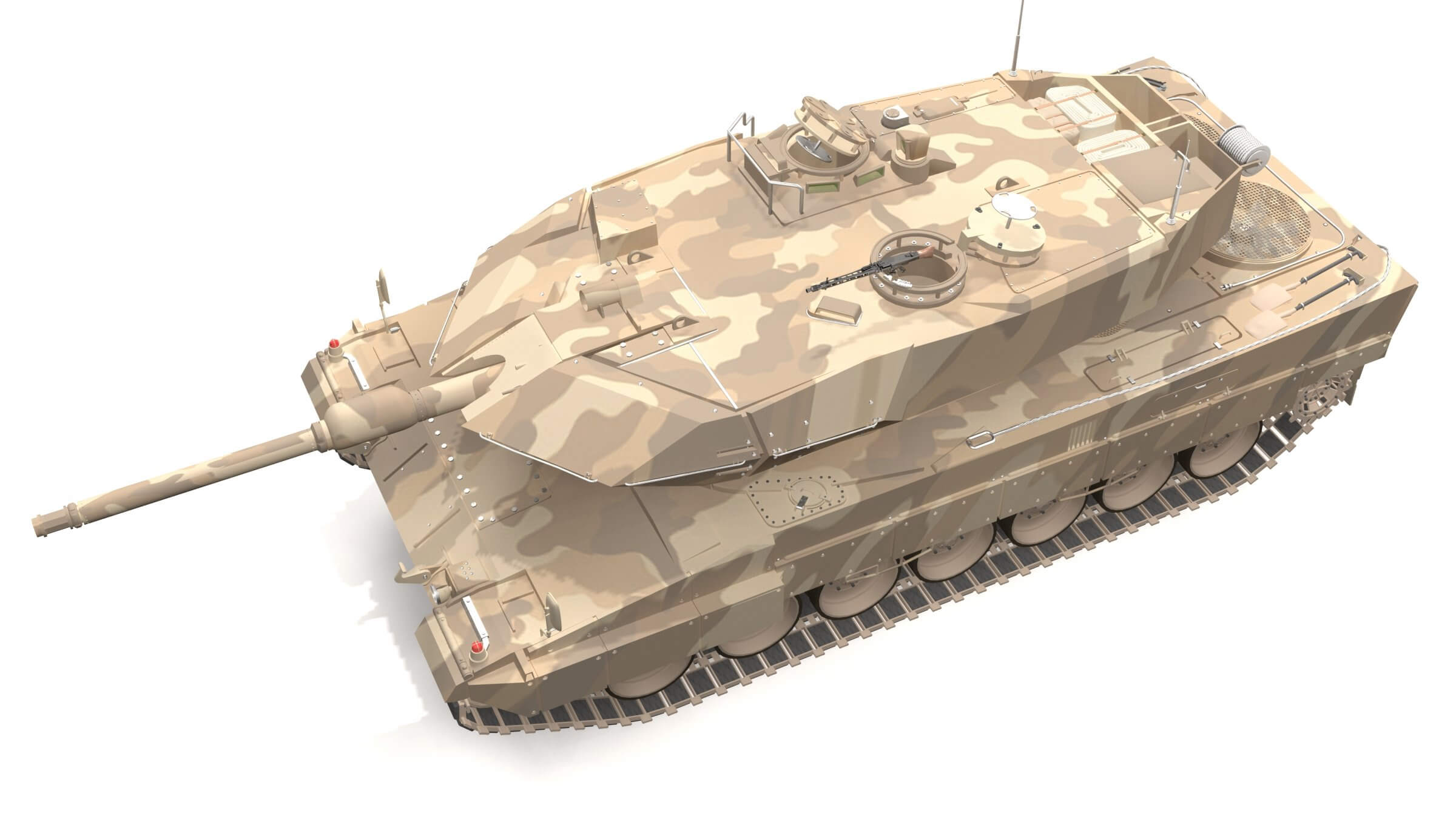 Leopard 2 Tank - 4K 3D Model by Pictorer