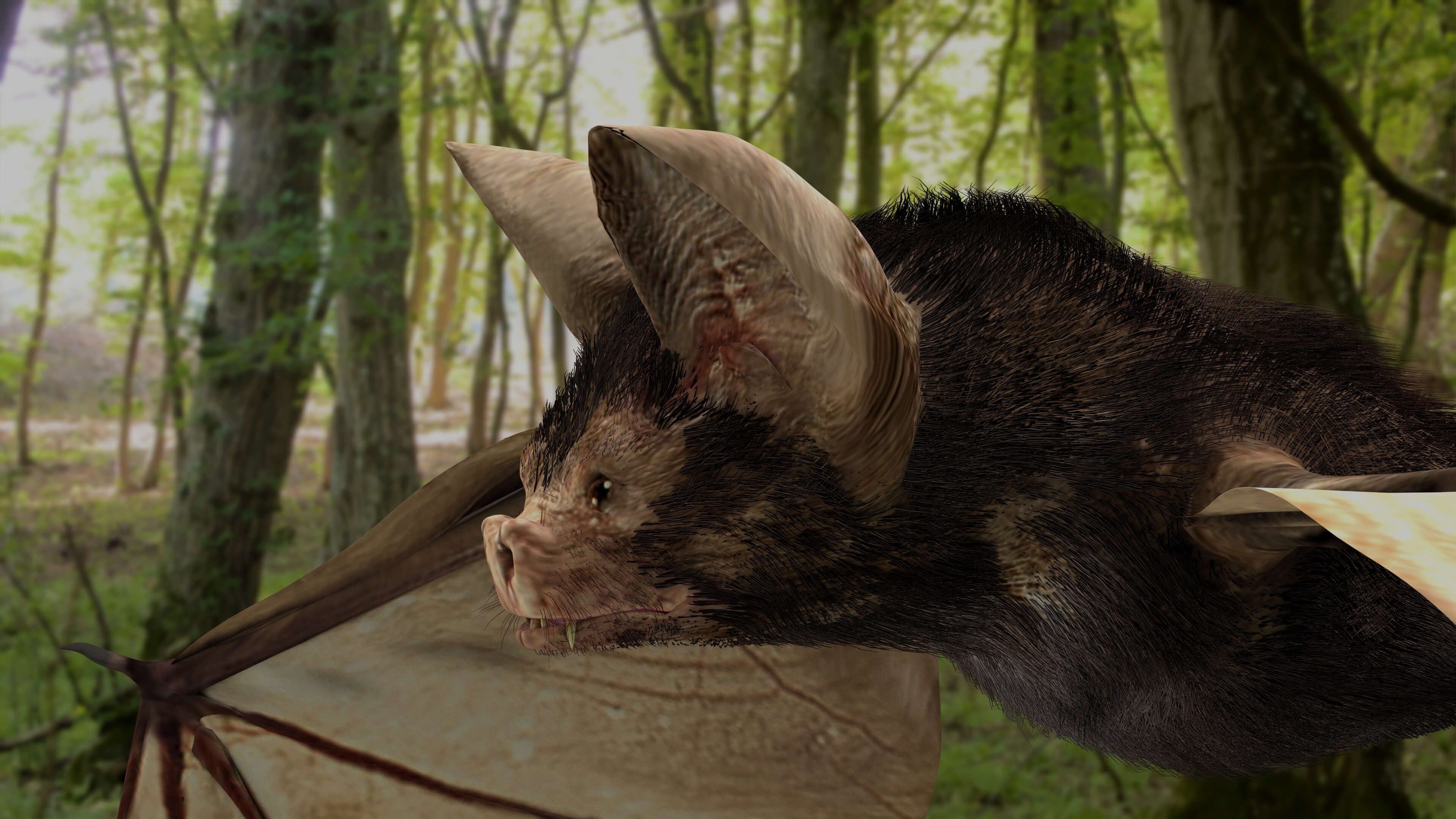Little Brown Bat 8K - 3D Model by Pictorer