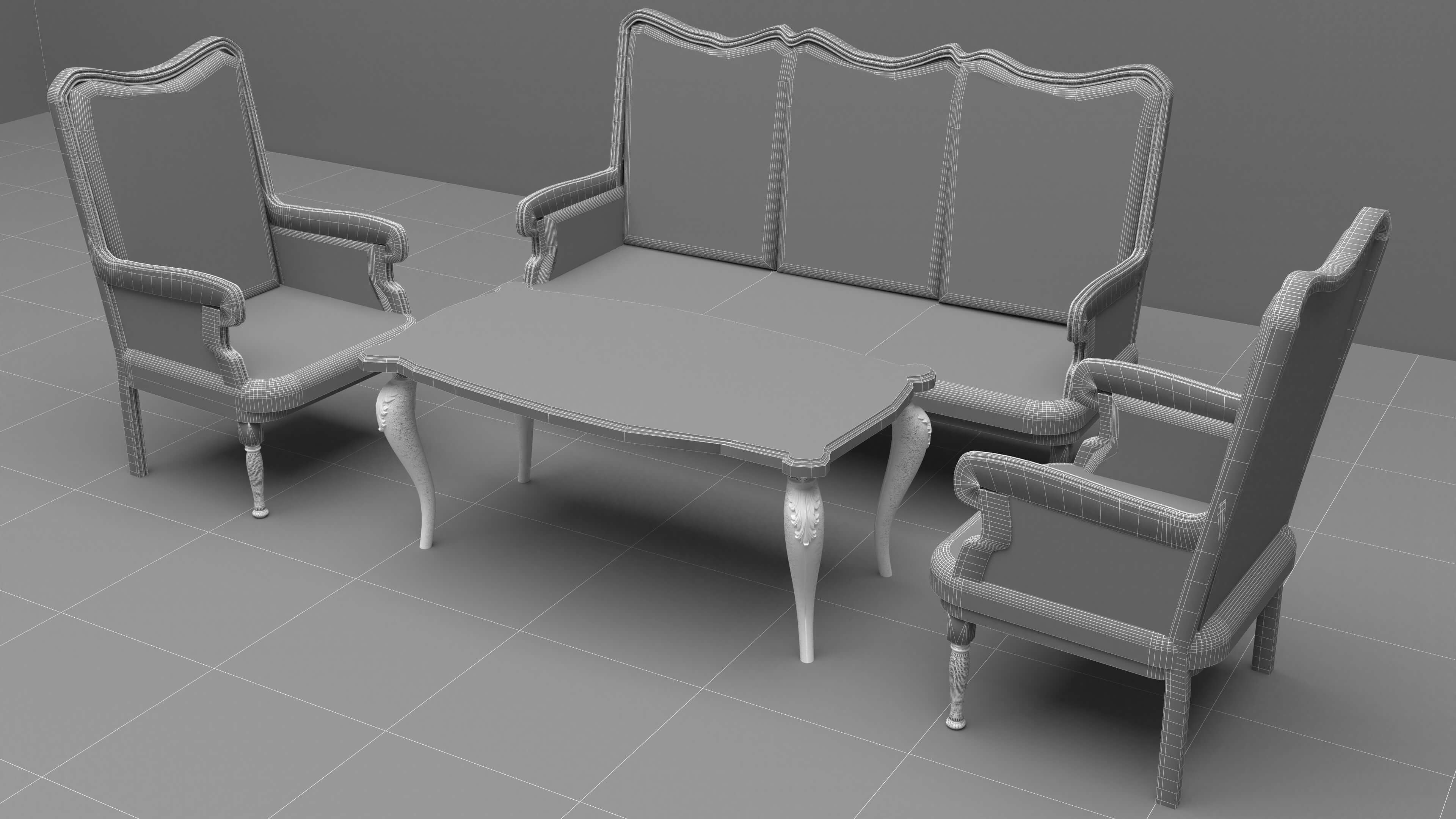 Living Room Sunset - 3D Model by Pictorer