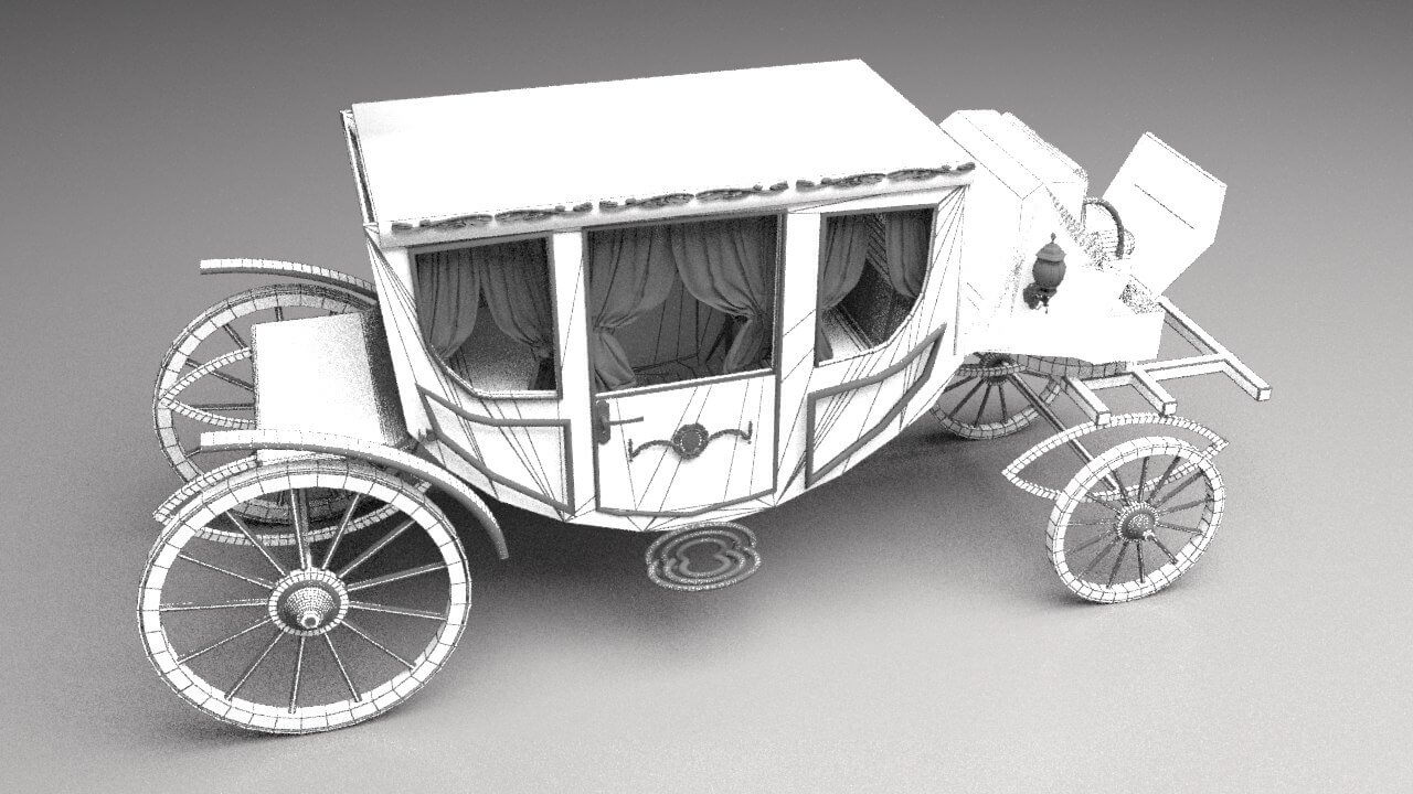 Luxury Horse Carriage - 3D Model by Pictorer