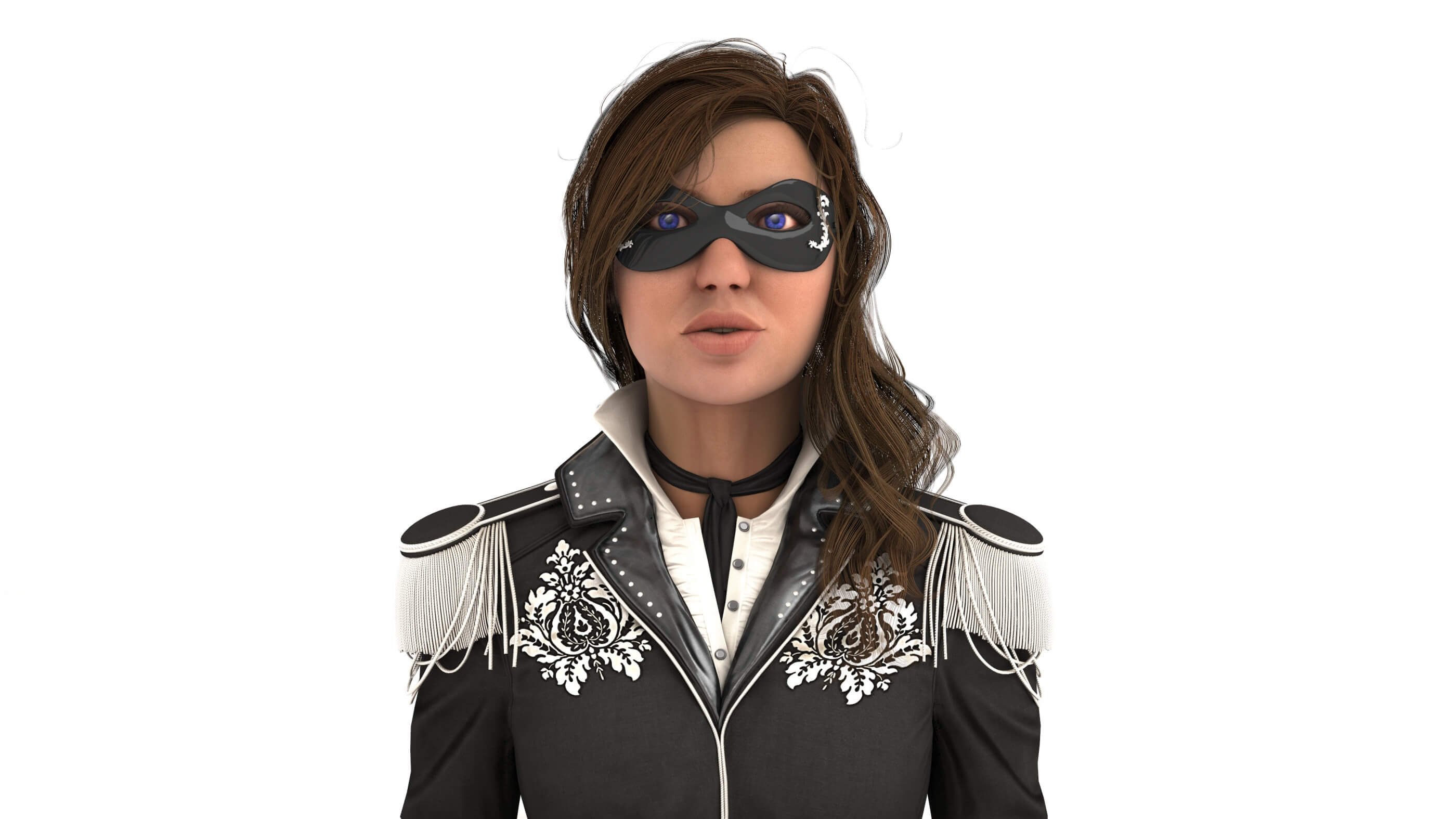 Masked Woman - 3D Model by Pictorer