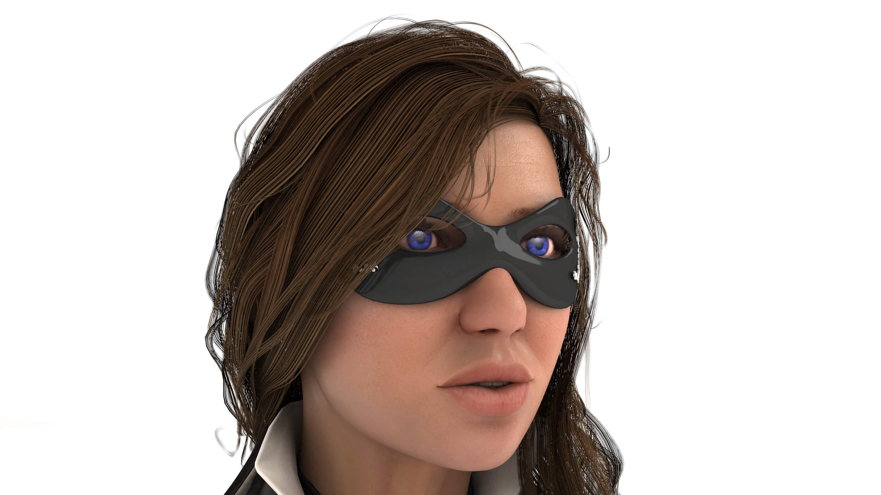 Masked Woman 4K - 3D Model by Pictorer