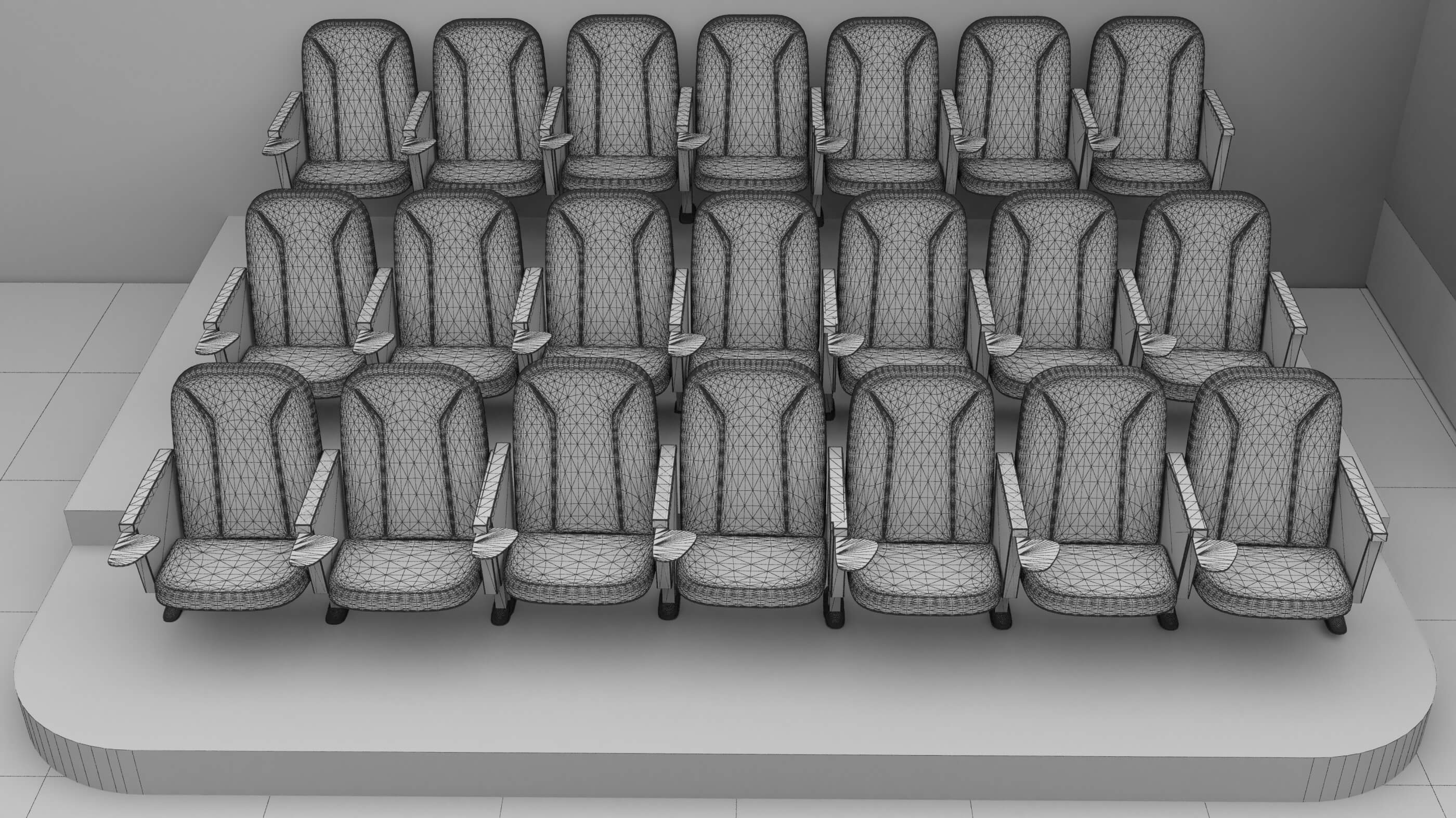Meeting Saloon and Simultane Room 4K - 3D Model by Pictorer