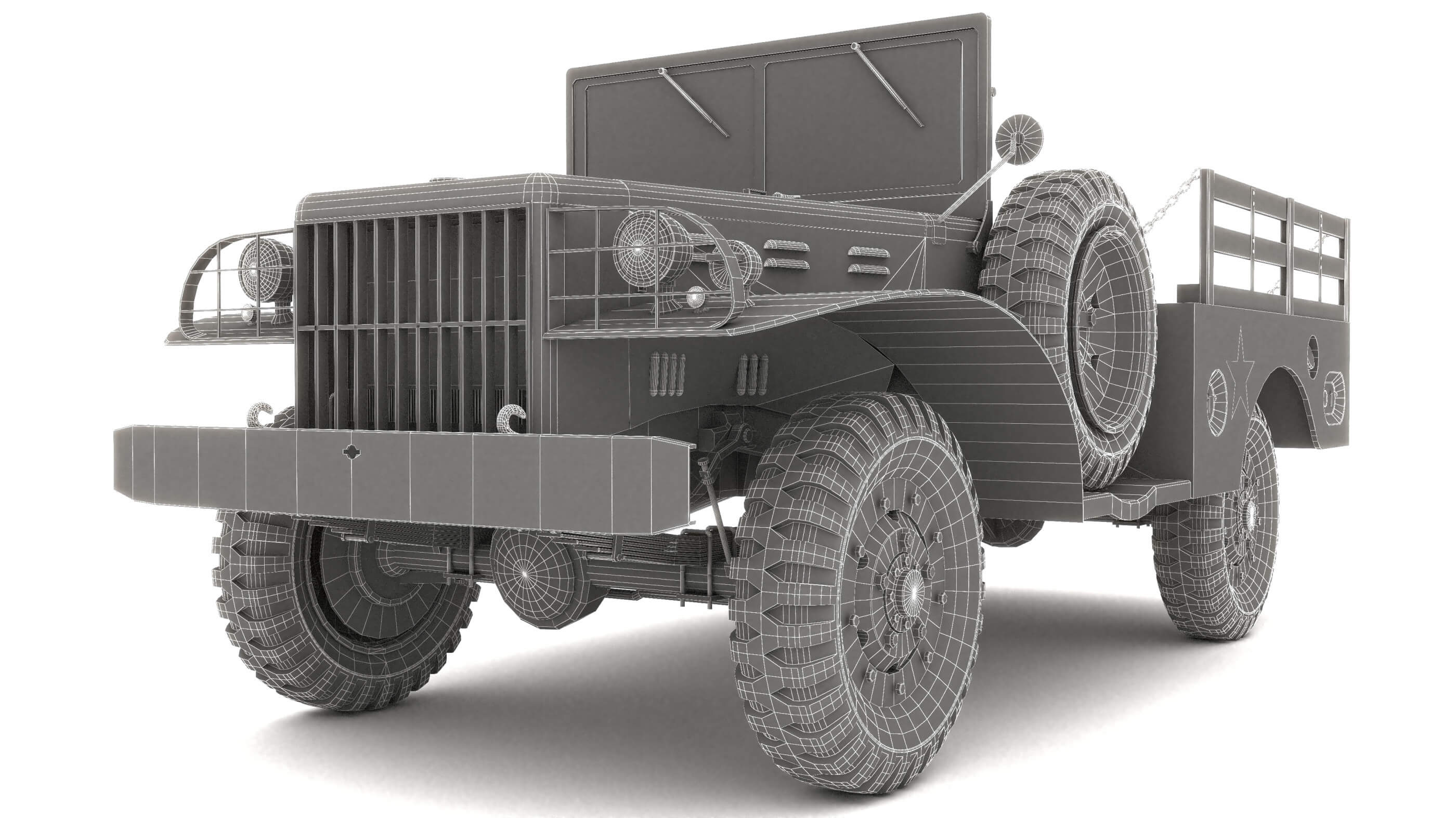 Military Jeep 4K - 3D Model by Pictorer