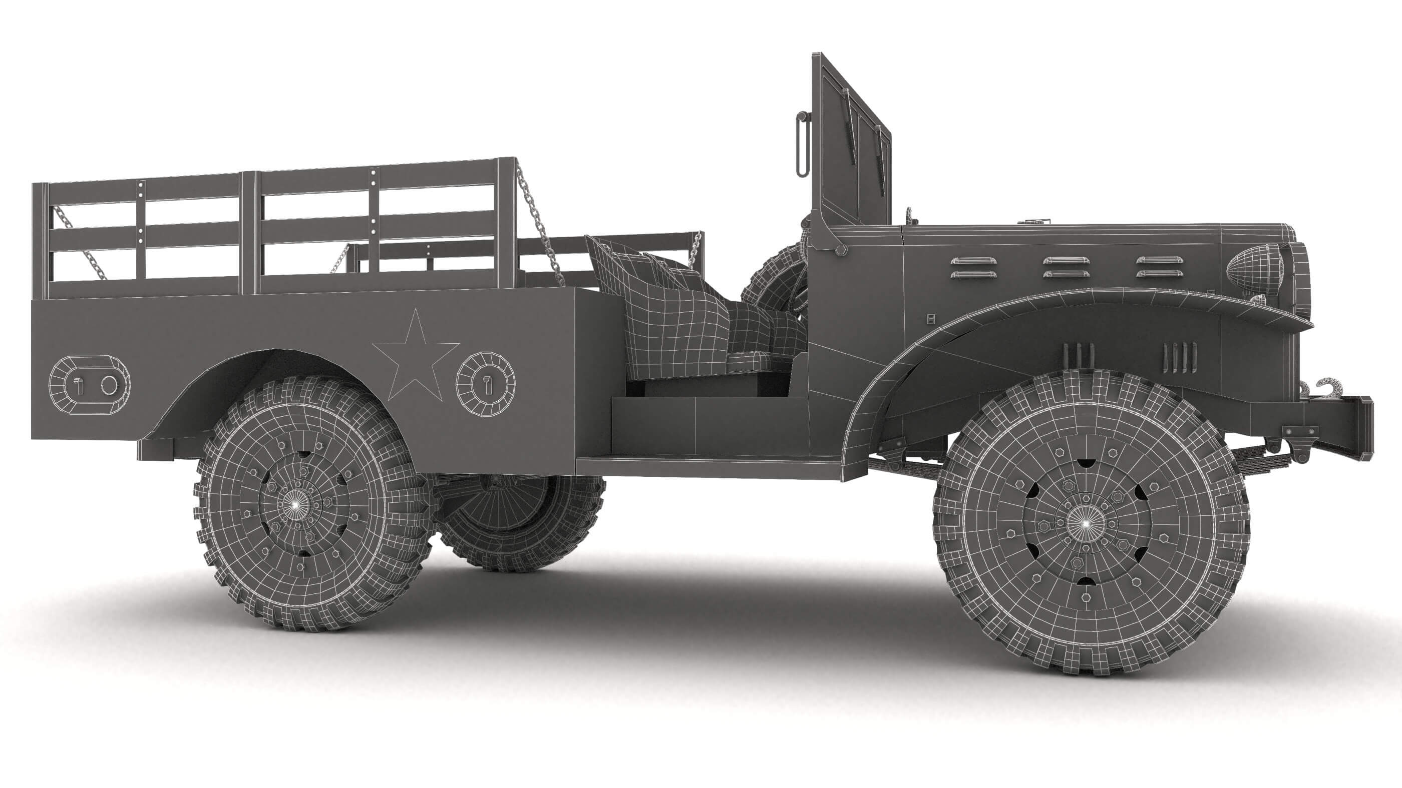 Military Jeep 4K - 3D Model by Pictorer