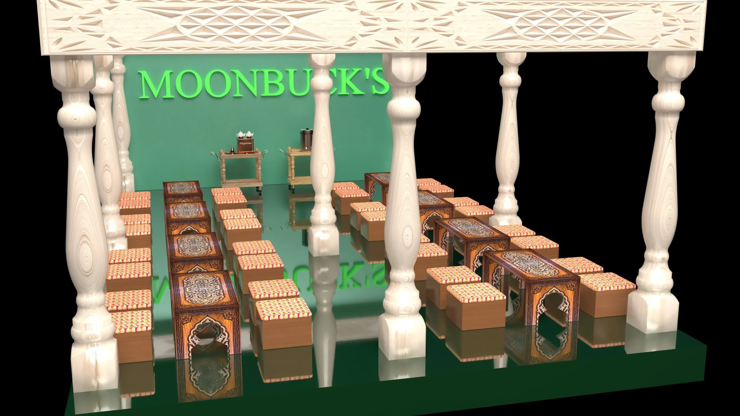 Moonbuck's Cafe House - 3D Model by Pictorer