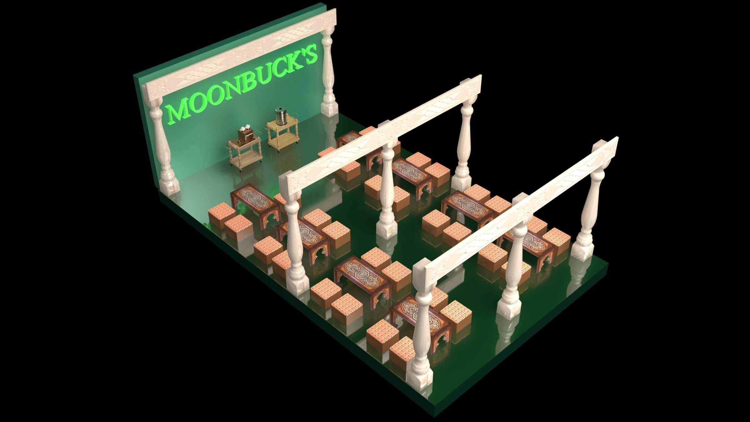 Moonbuck's Cafe House - 3D Model by Pictorer
