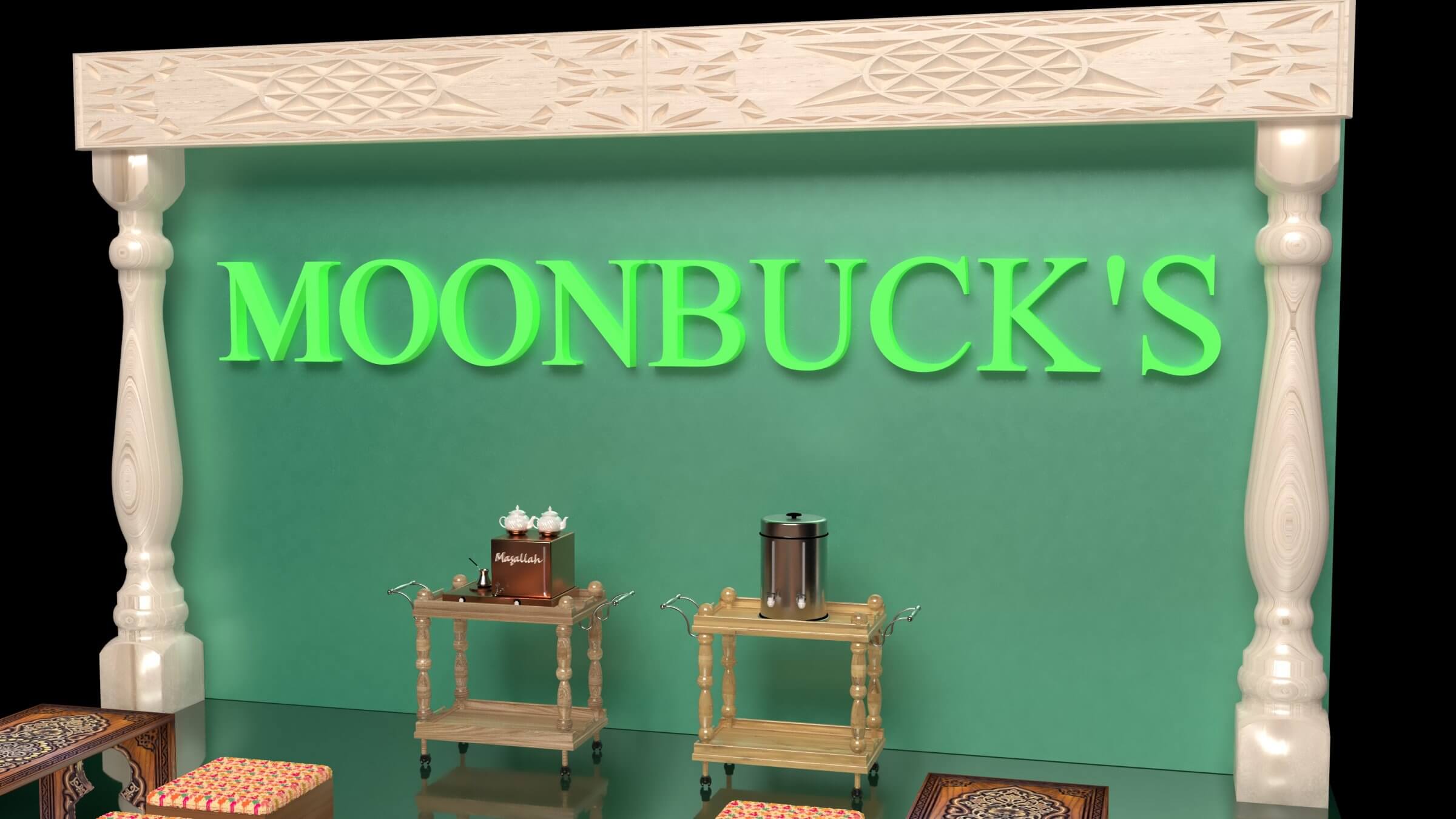 Moonbuck's Cafe House - 3D Model by Pictorer