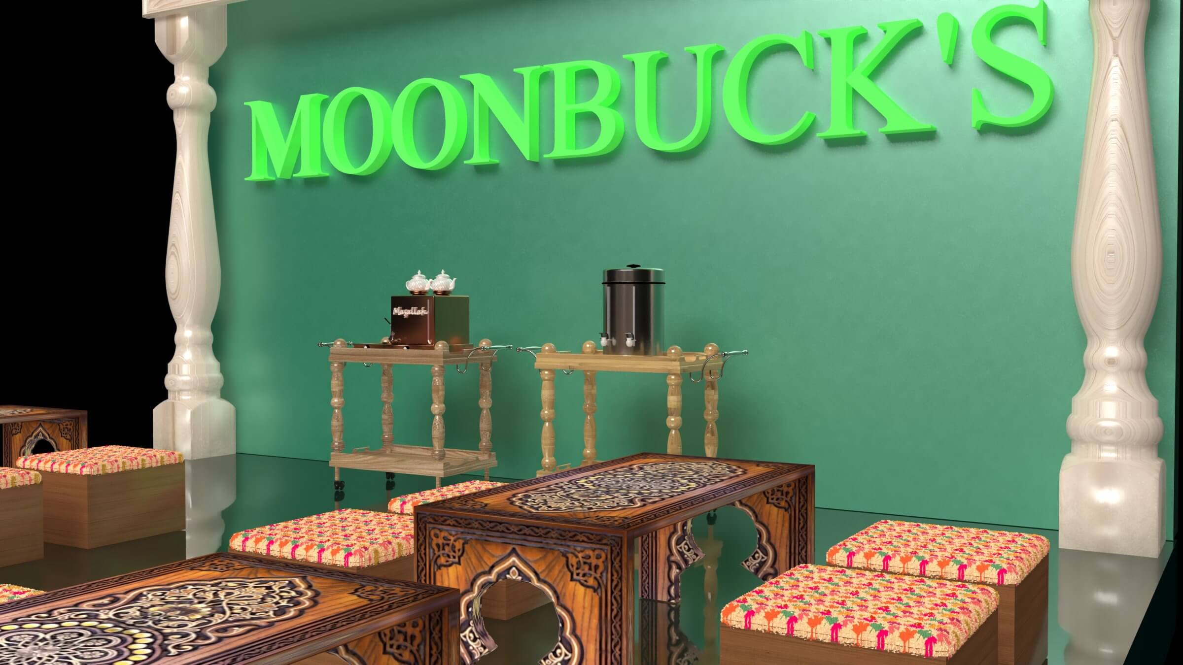 Moonbuck's Cafe House - 3D Model by Pictorer