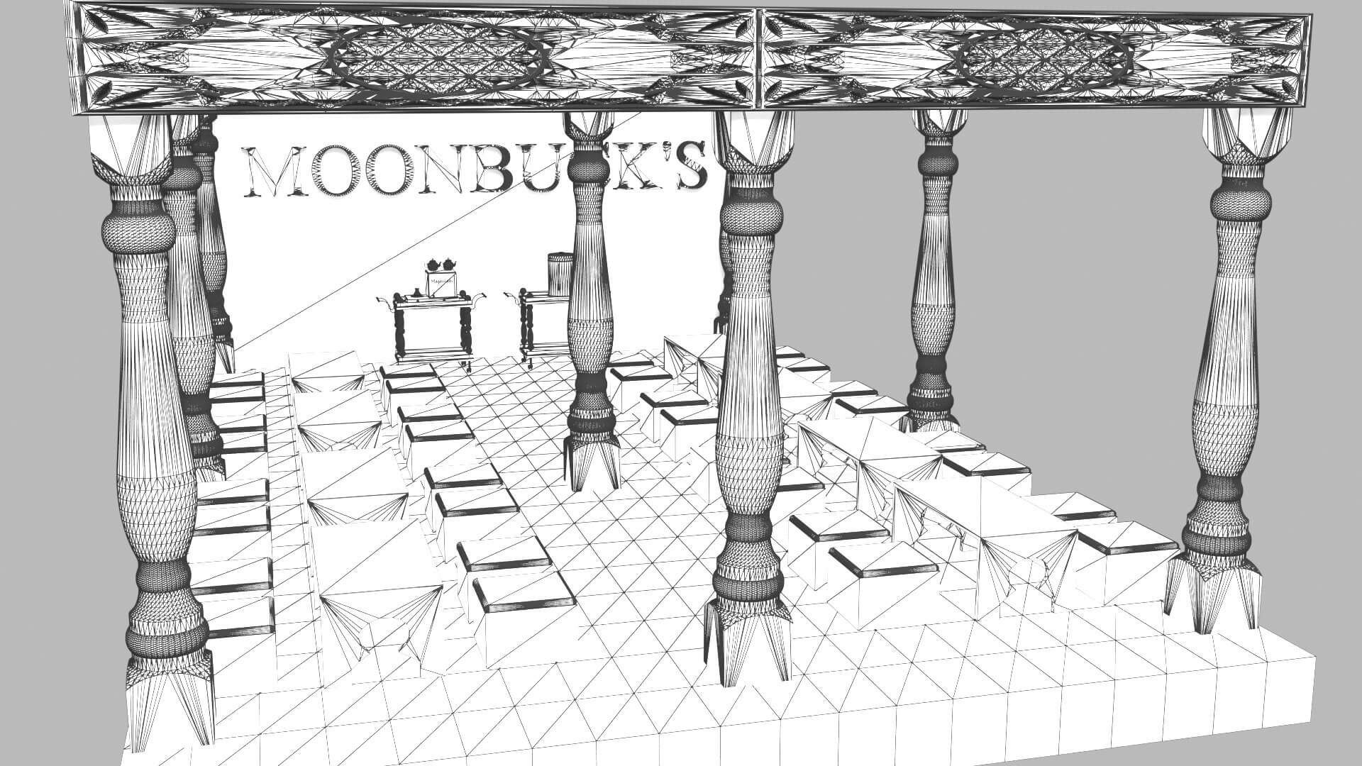 Moonbuck's Cafe House - 3D Model by Pictorer