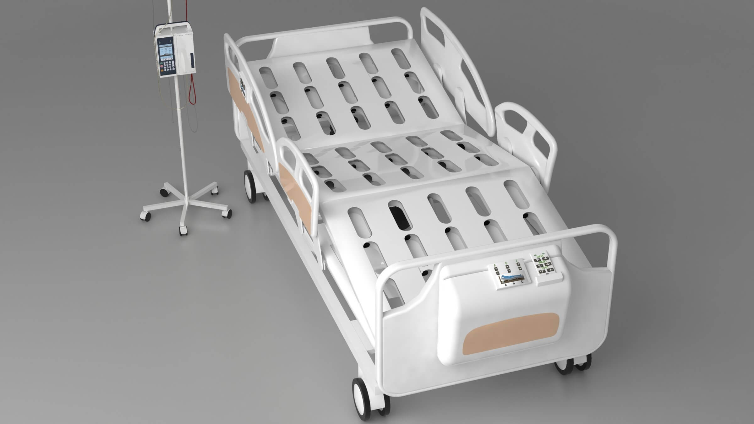 Moveable Operating Bed 4K - 3D Model by Pictorer