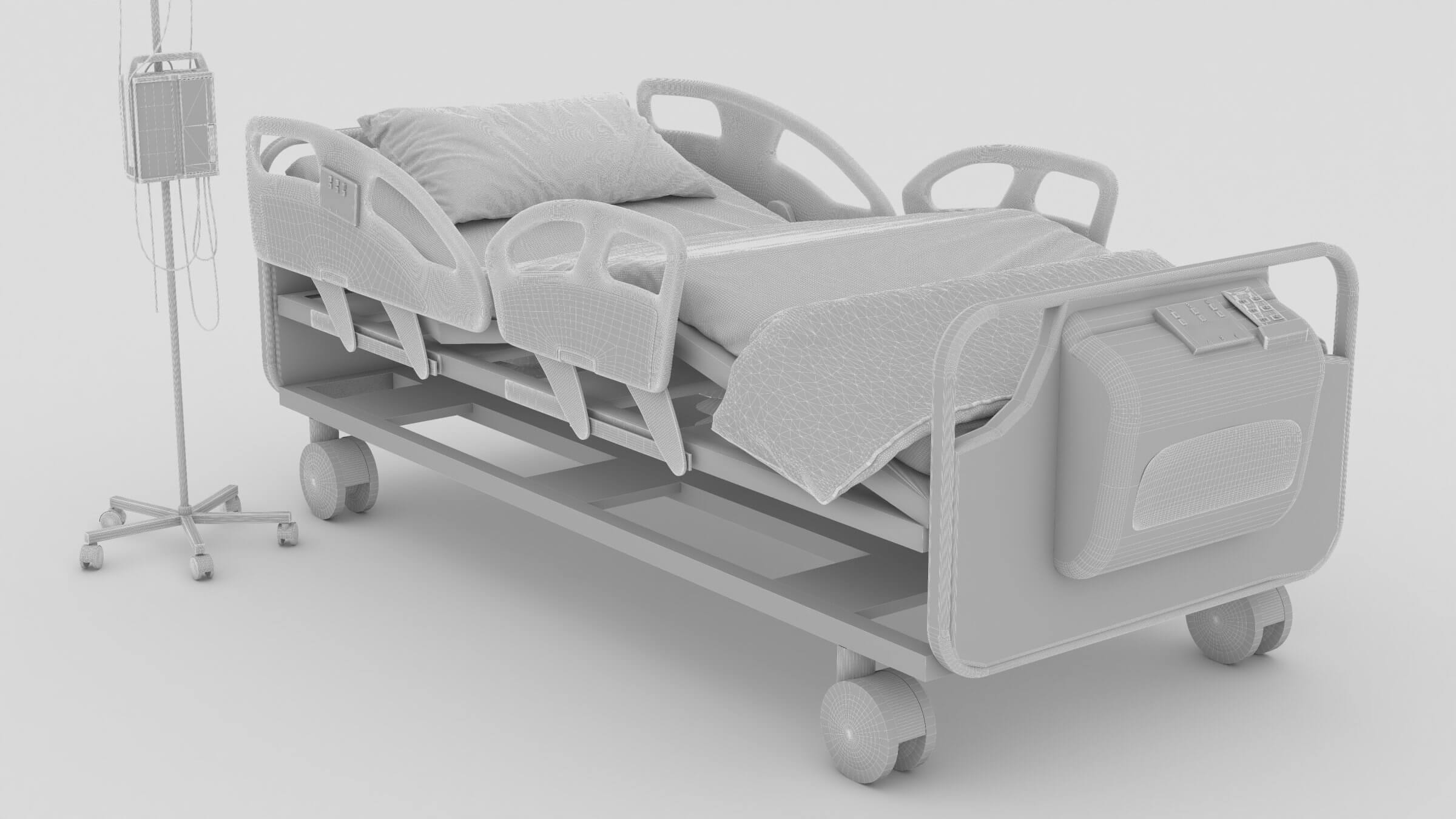 Moveable Operating Bed 4K - 3D Model by Pictorer