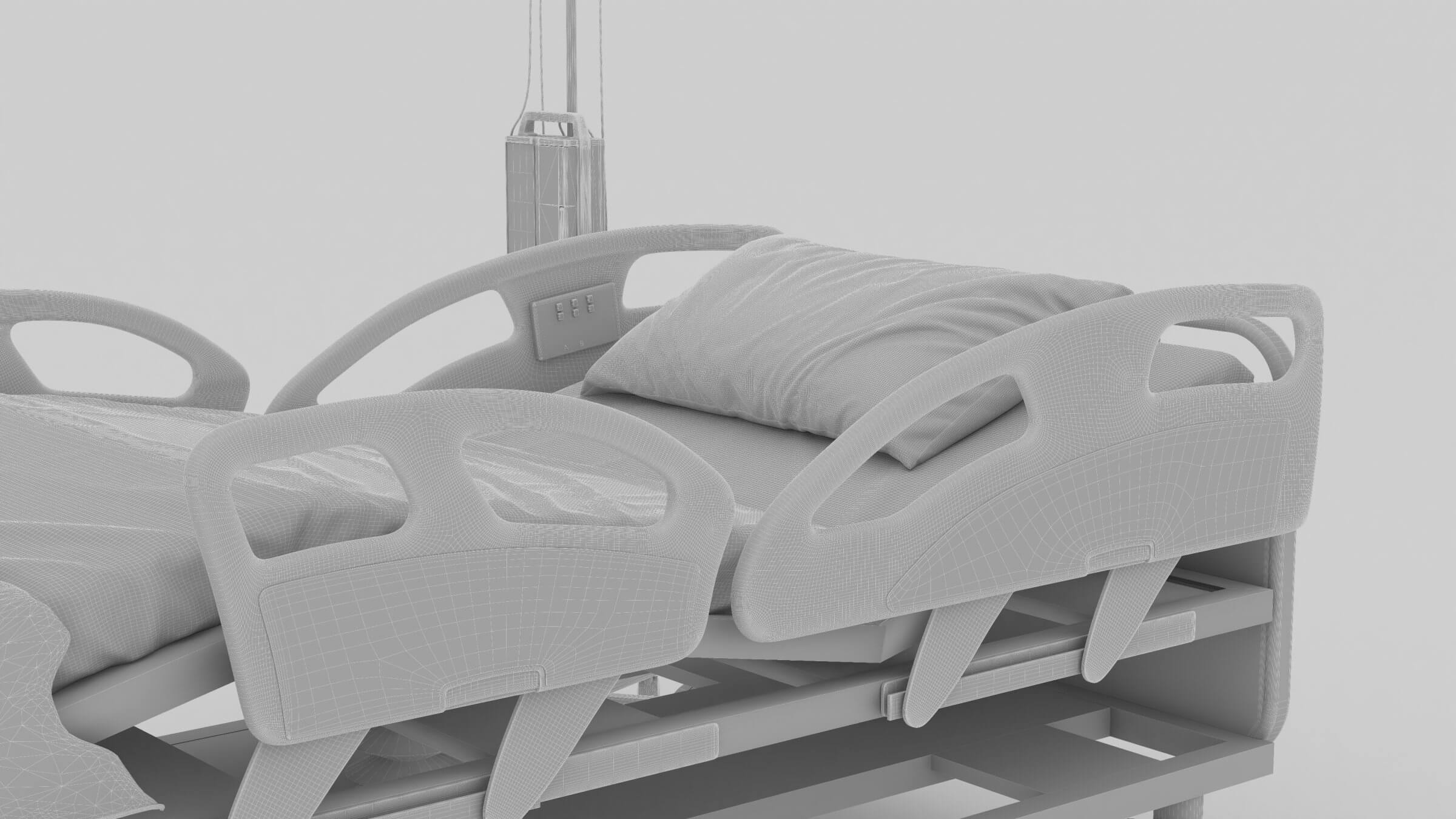 Moveable Operating Bed 4K - 3D Model by Pictorer
