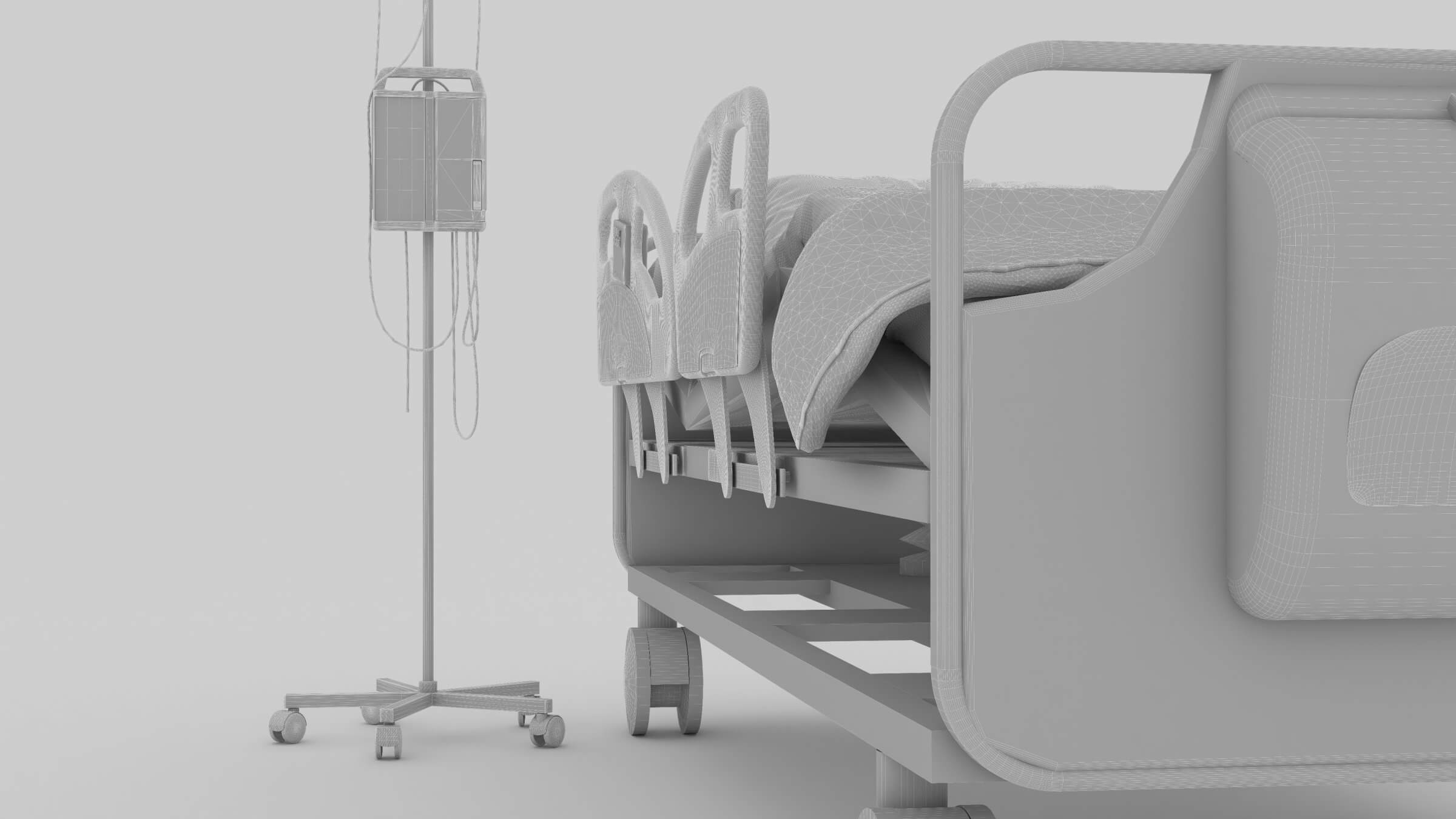 Moveable Operating Bed 4K - 3D Model by Pictorer