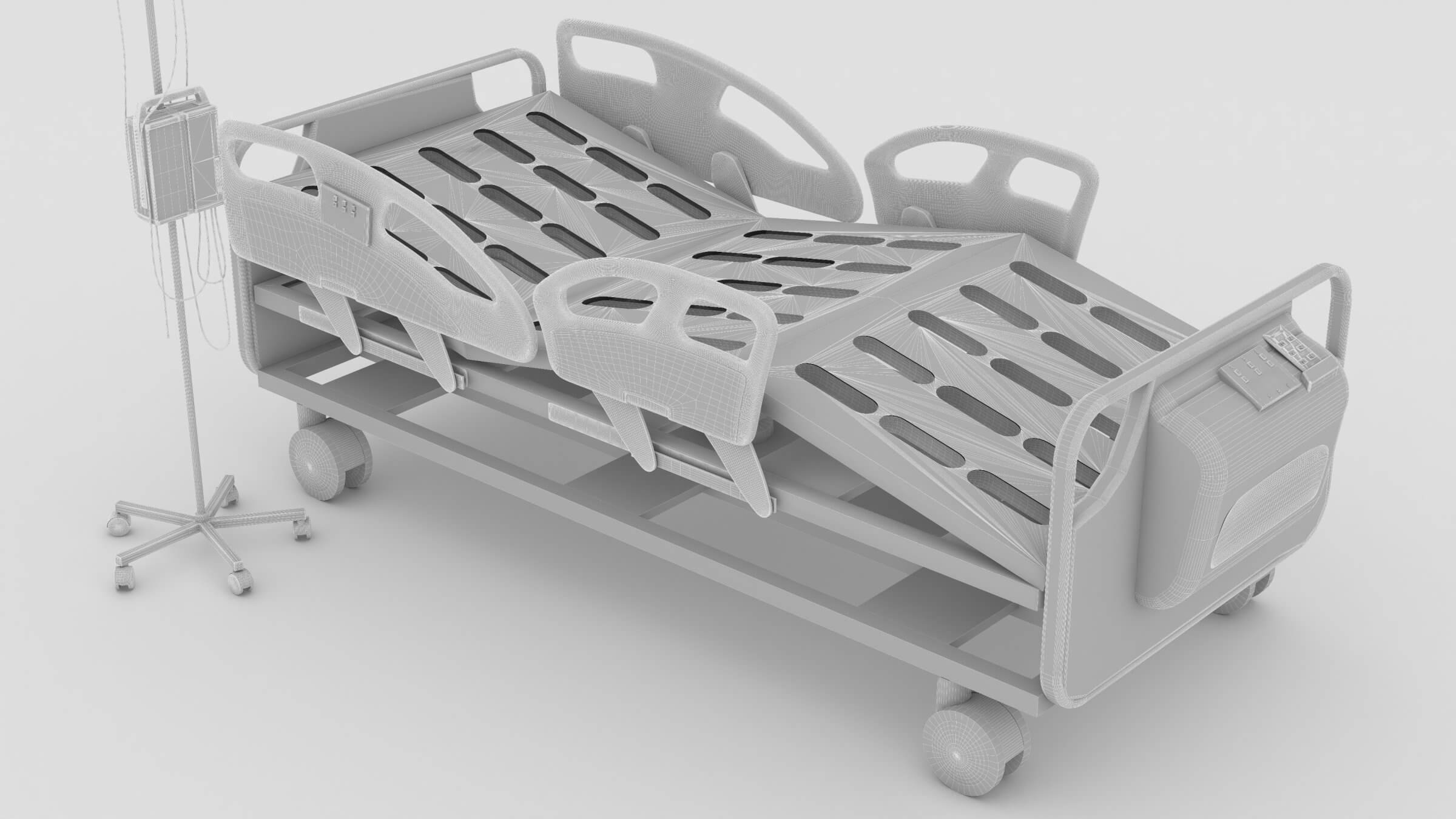 Moveable Operating Bed 4K - 3D Model by Pictorer