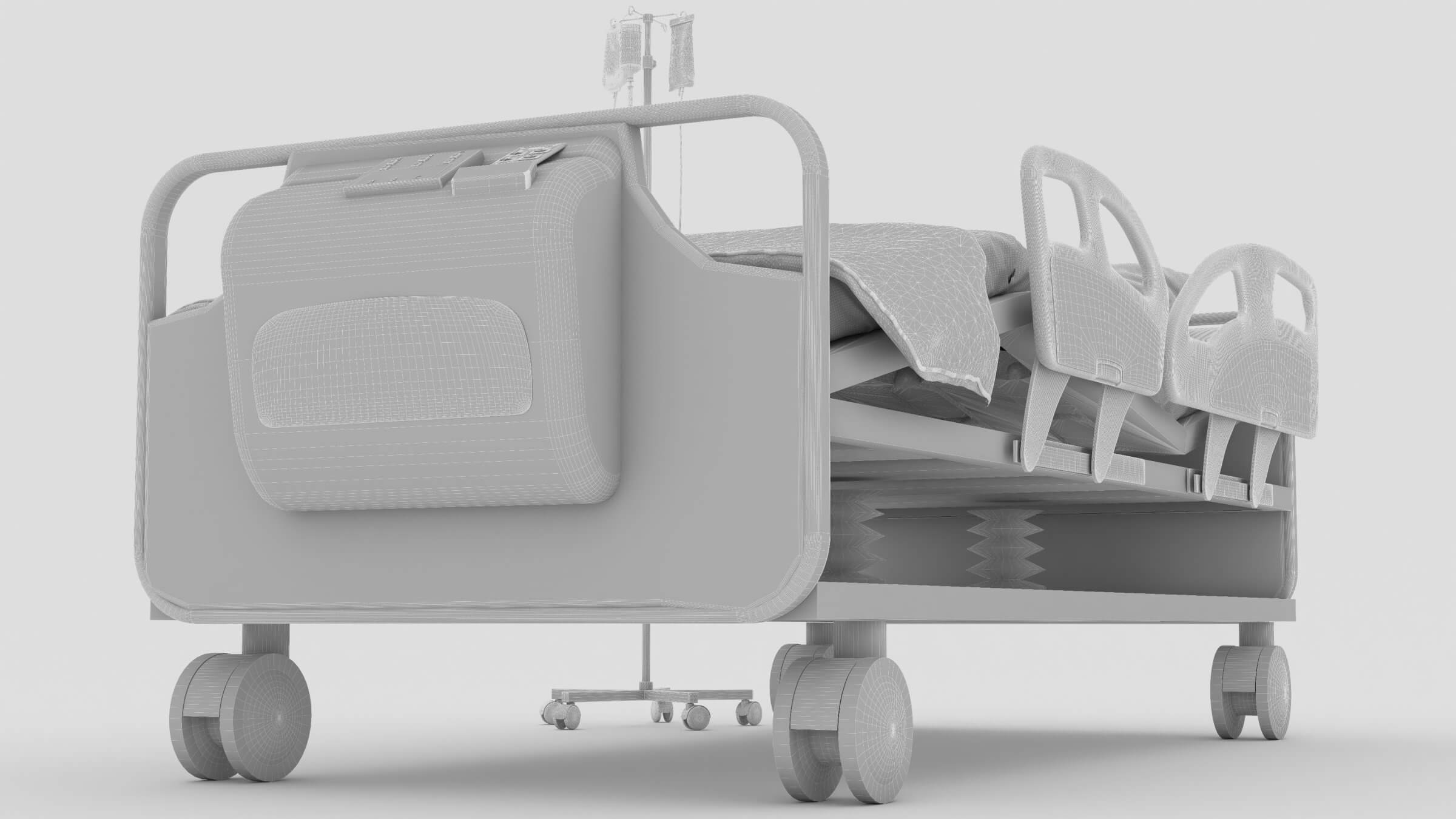 Moveable Operating Bed 4K - 3D Model by Pictorer