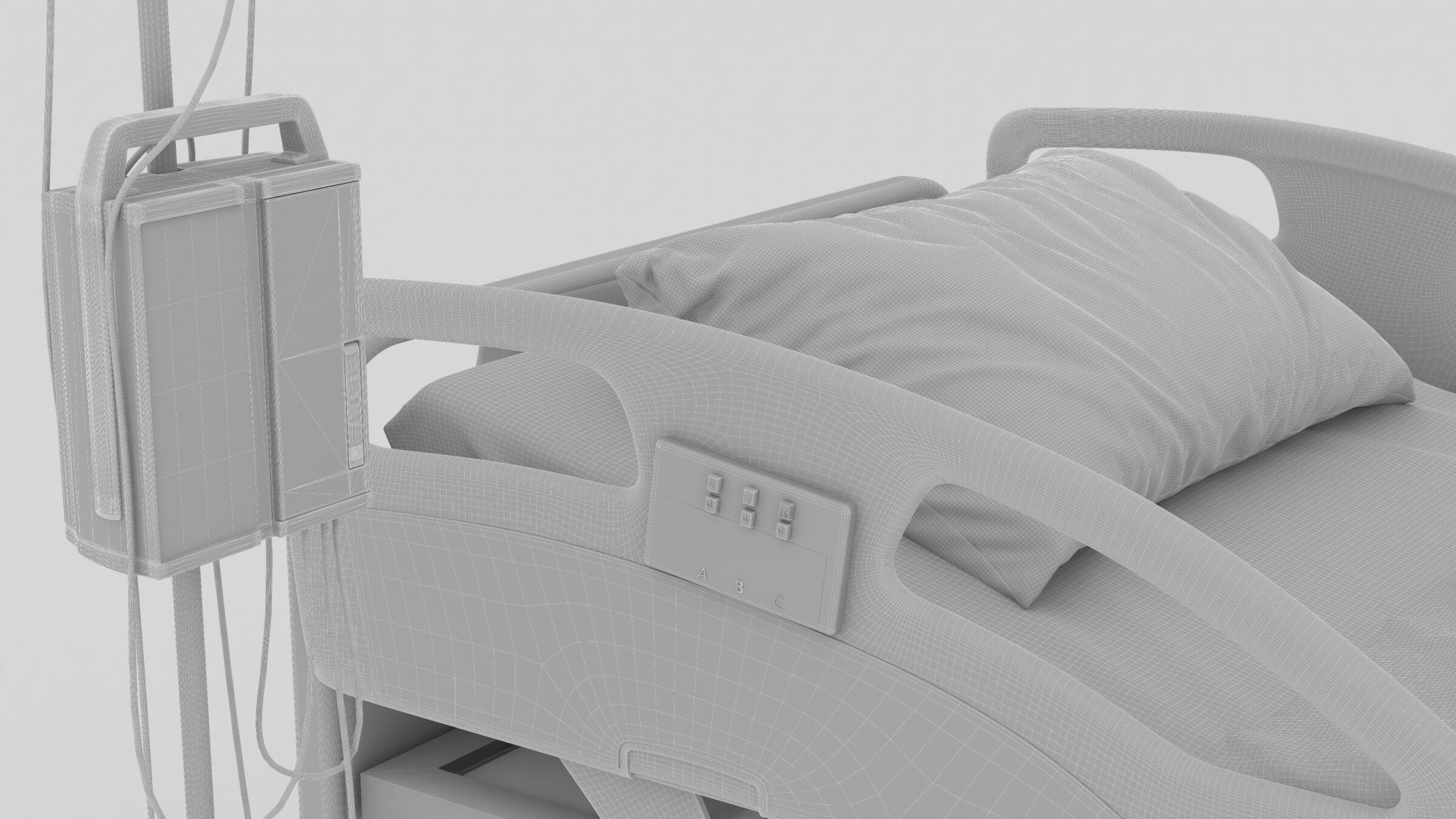 Moveable Operating Bed 4K - 3D Model by Pictorer