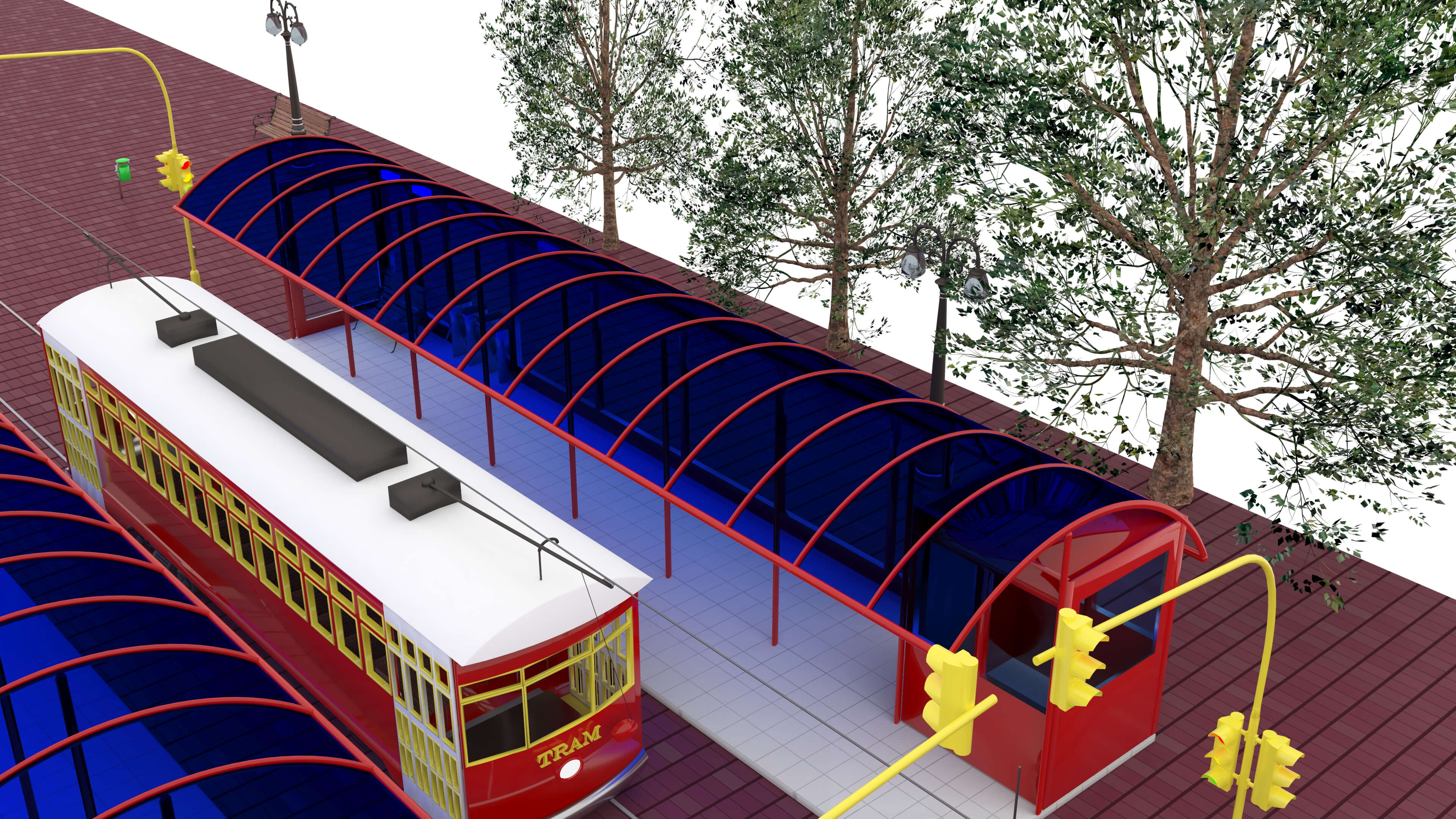 Nostalgic Tram 4K - 3D Model by Pictorer