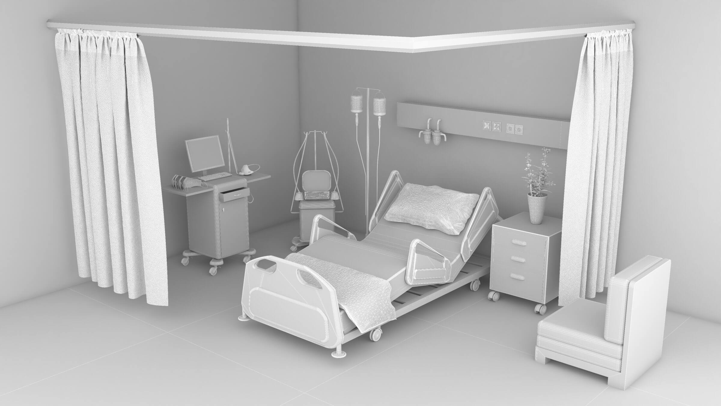 Observation Ward 4K - 3D Model by Pictorer